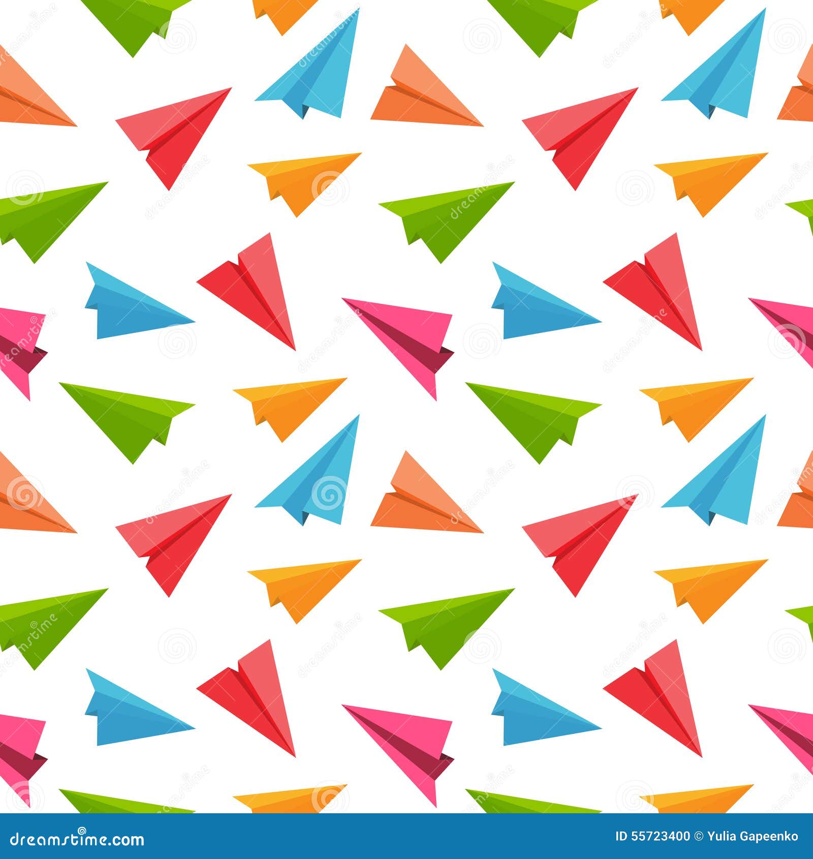 Airplane Seamless Background. Aircraft Transportation Colorful Pattern ...