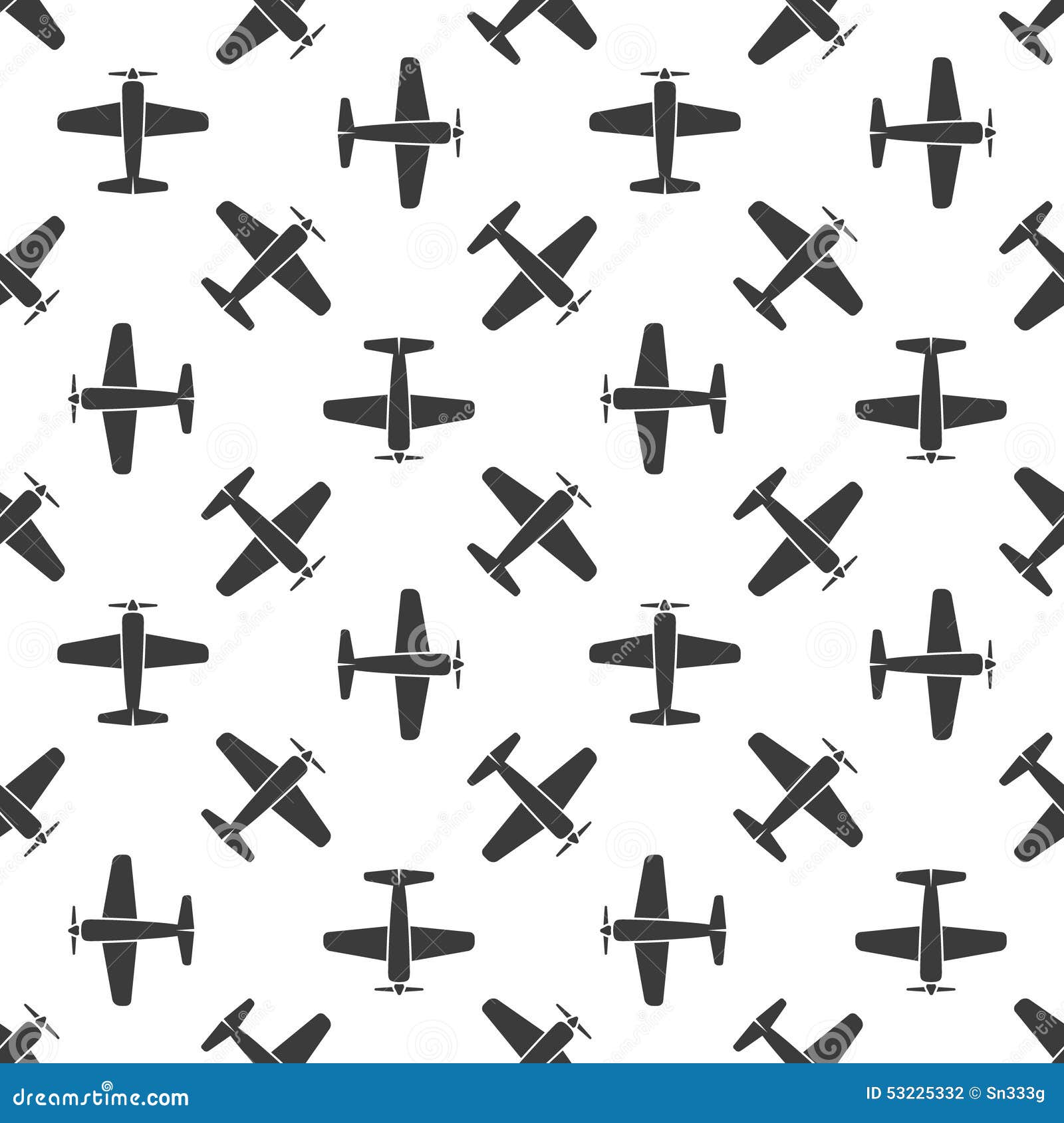 Airplane seamless pattern stock vector. Illustration of travel - 53225332