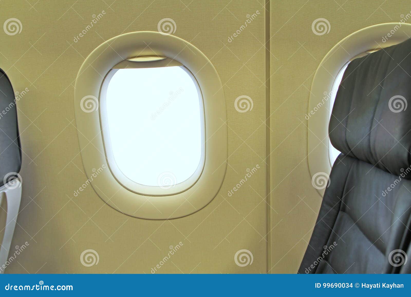 Airplane seats and windows stock photo. Image of airplane - 99690034