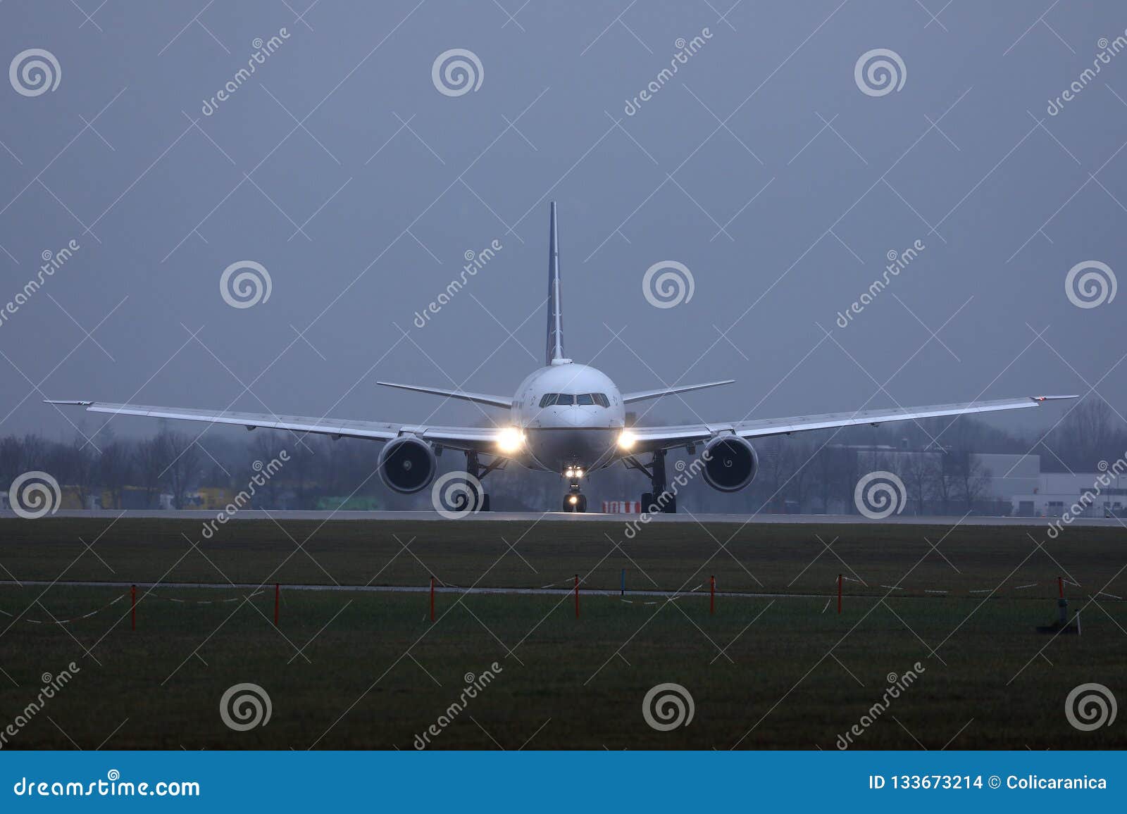 Big plane, front view stock photo. Image of view, flight - 133673214