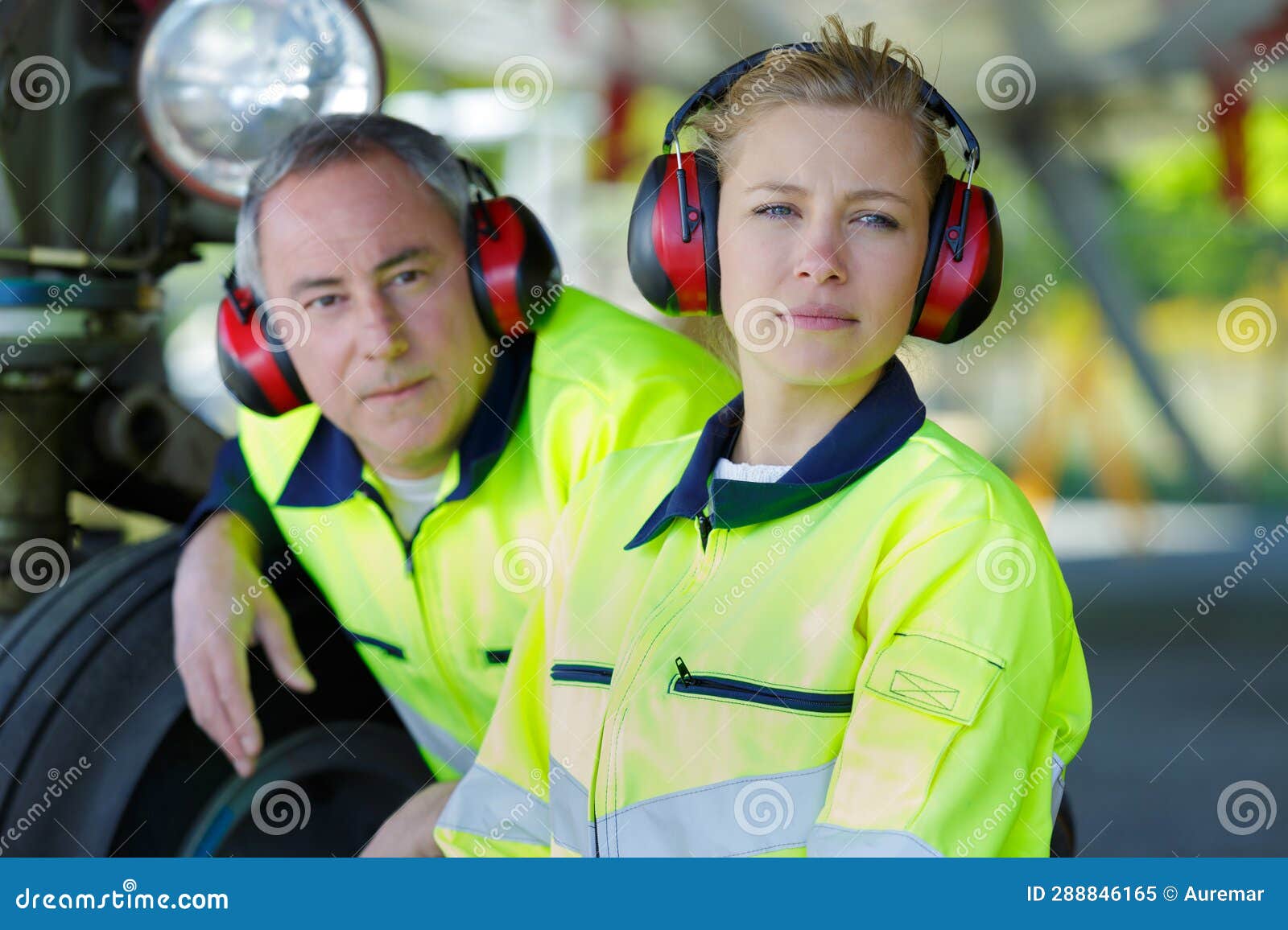 Airplane Service Crew Repairing Plane in Hangar Stock Image - Image of ...