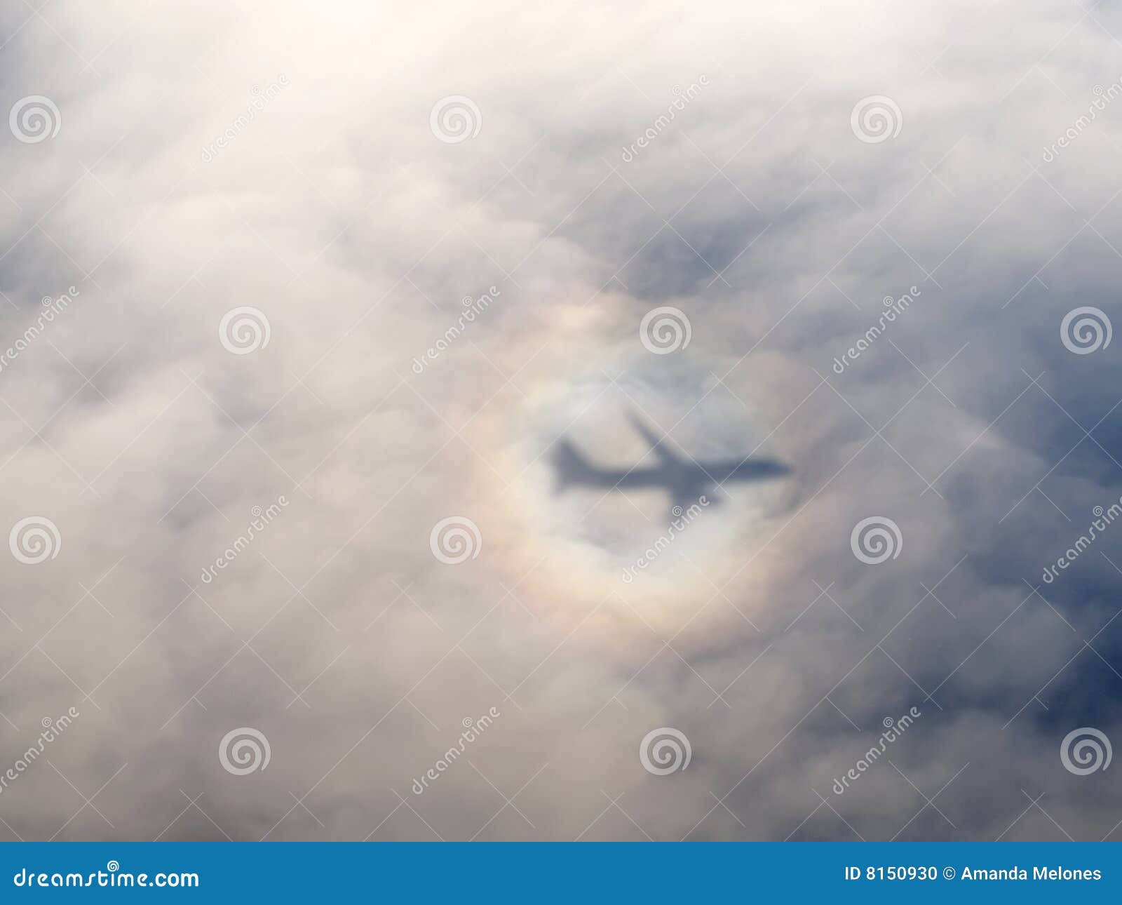 Airplane shadow. stock photo. Image of cloud, shadow, aerial - 8150930