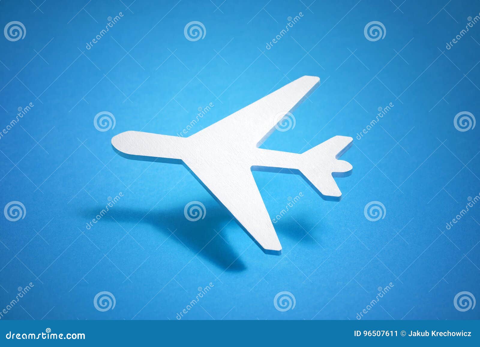 Airplane Shape Over Blue Background Stock Image - Image of flight ...