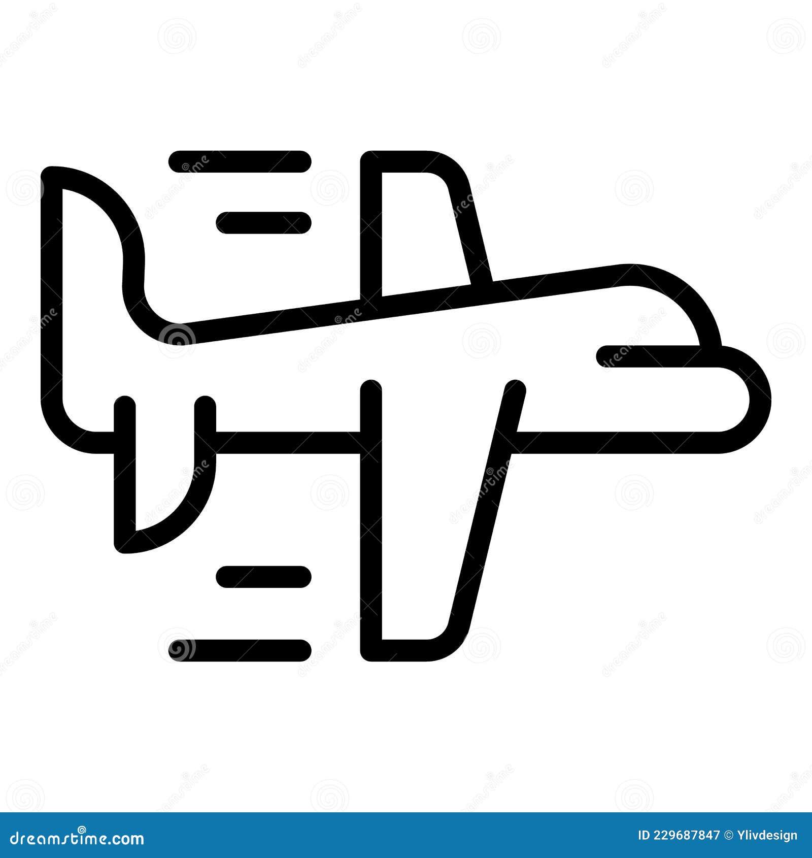 Airplane Shipping Icon Outline Vector. Ship Delivery Stock Vector ...
