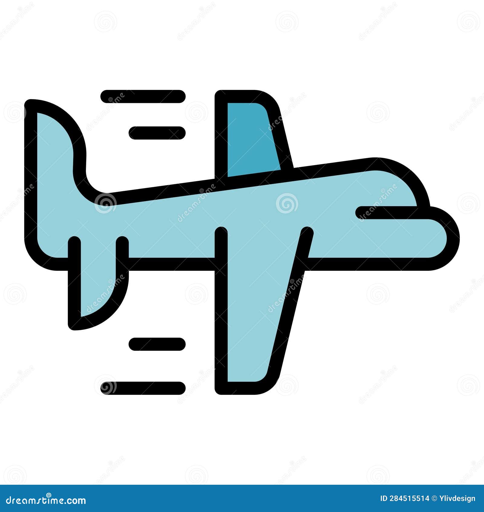 Airplane Shipping Icon Vector Flat Stock Vector - Illustration of ...
