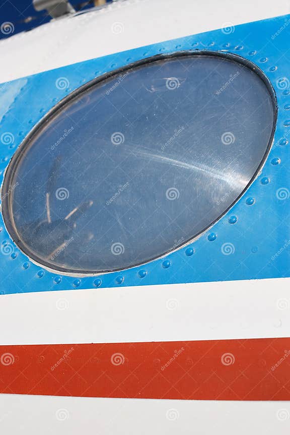 Airplane Side Window from Outside Stock Image - Image of white, blade ...