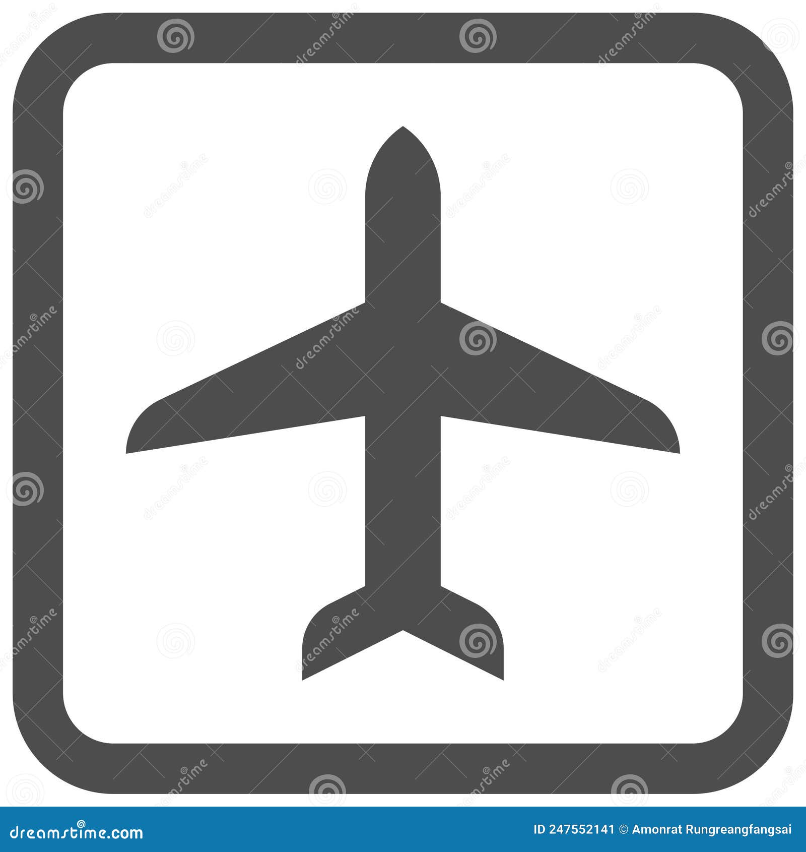 Airplane Sign Icon, Warning Sign Vector Stock Vector - Illustration of ...