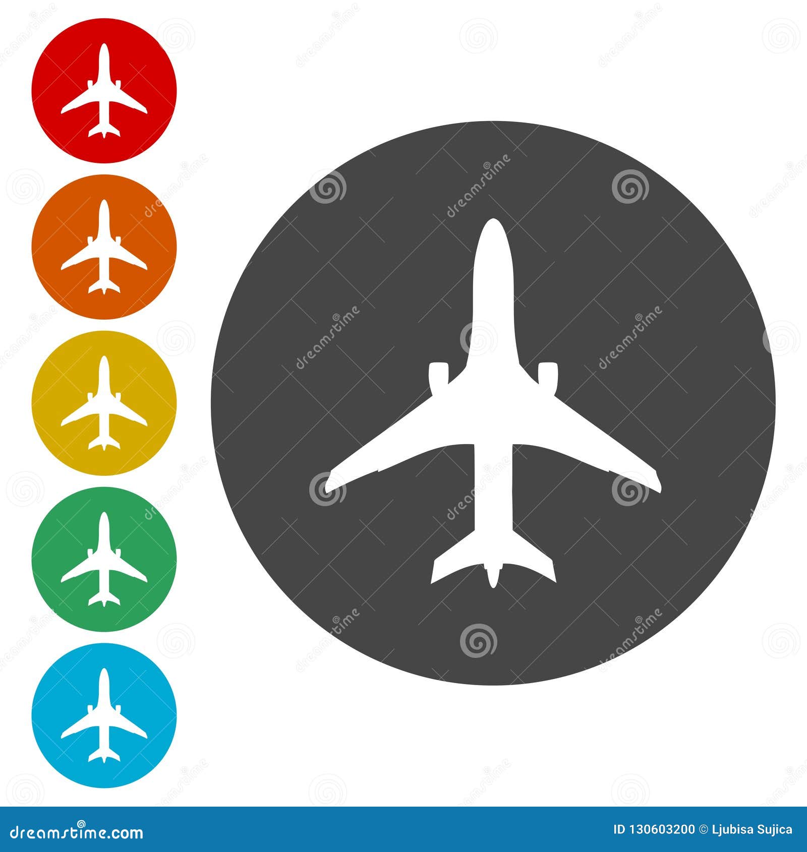 Airplane Sign. Plane Symbol Stock Vector - Illustration of colourful ...