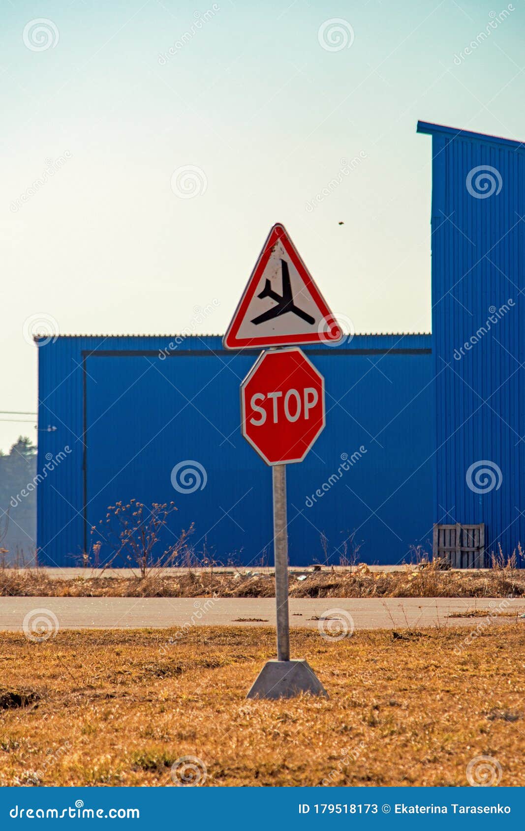 Airplane Sign on the Runway Stock Image - Image of aviation, bush ...