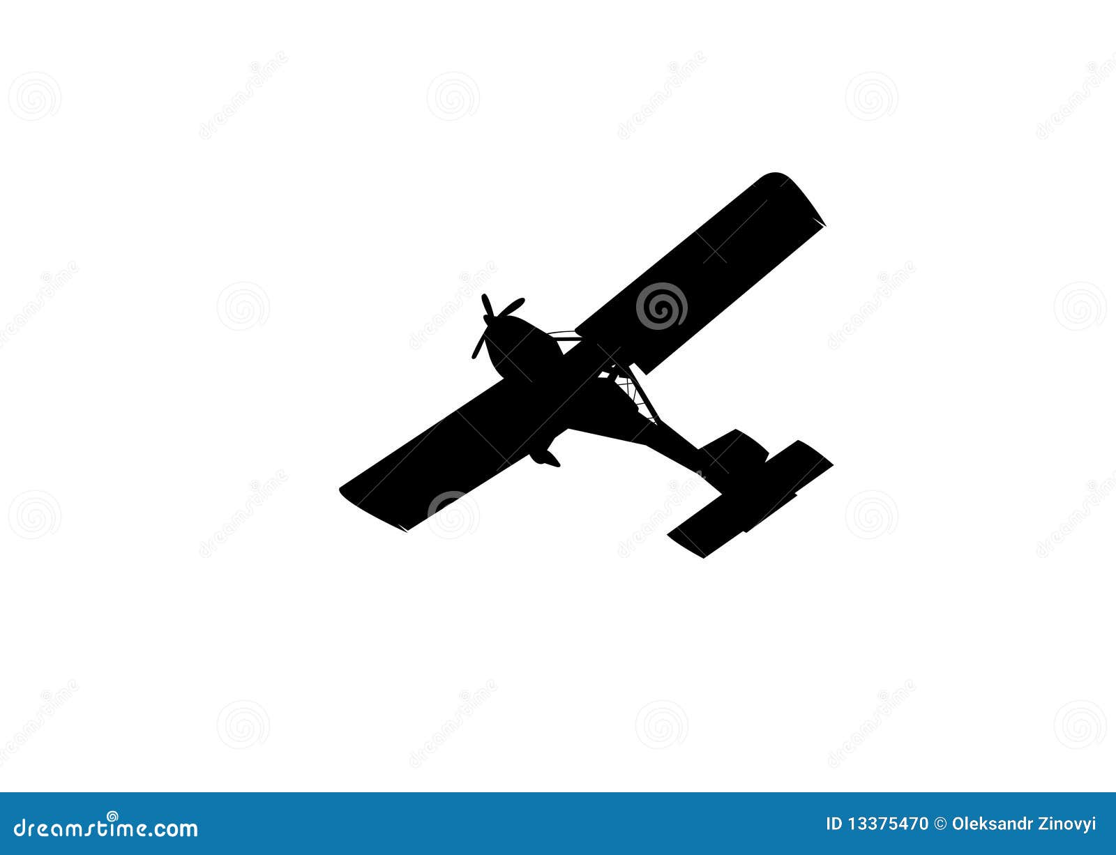 Airplane Silhouette Vector. Mini Plane In Air Symbol. School Of Flying ...
