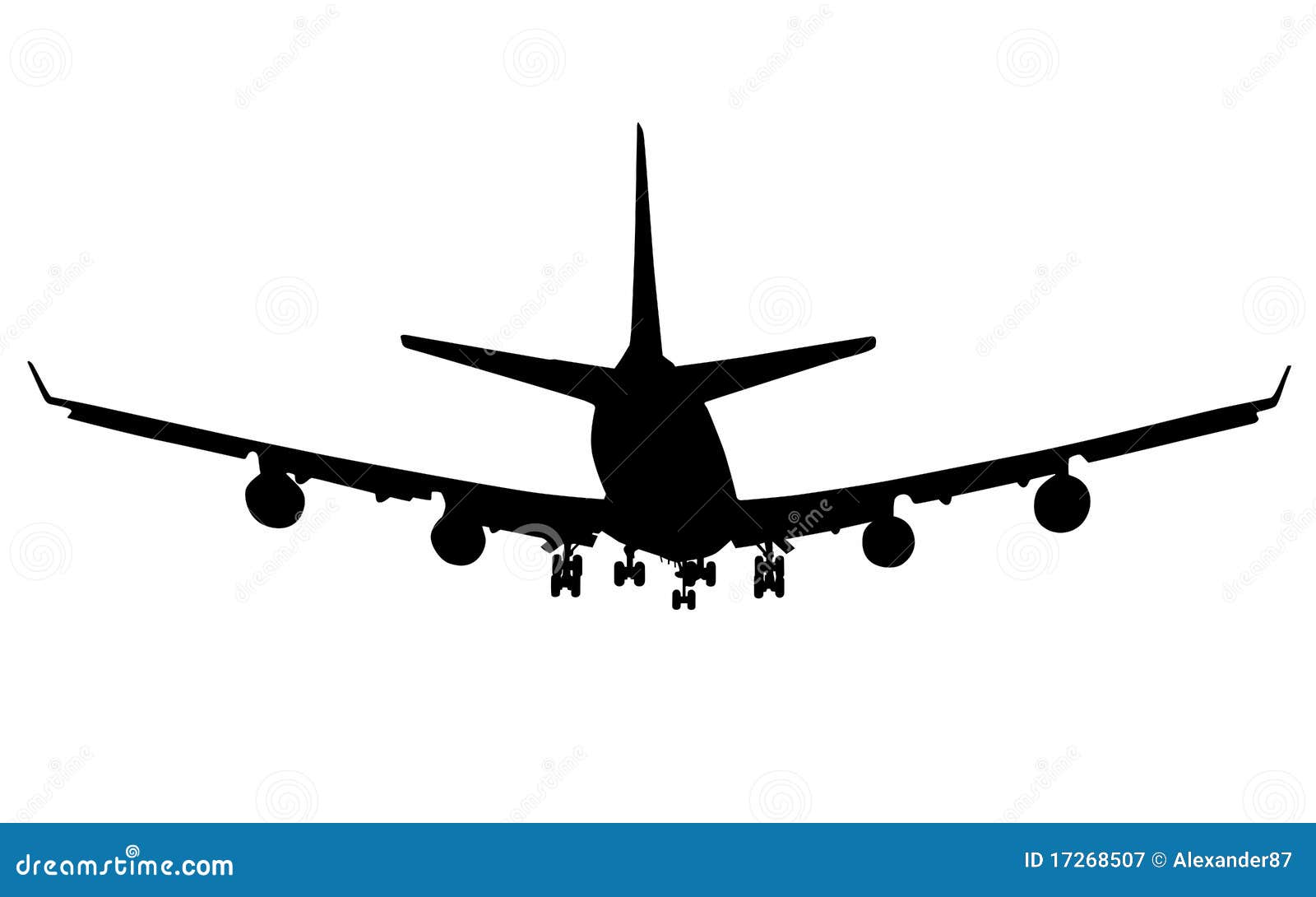 Airplane silhouette stock illustration. Illustration of planes - 17268507