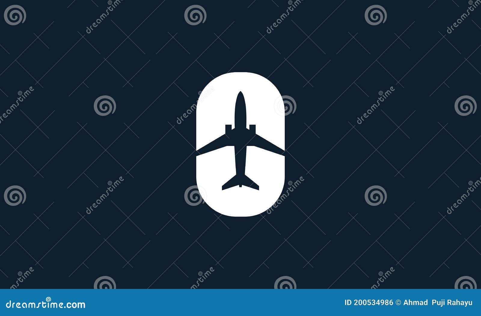 Airplane Silhouette Square Transport Logo Vector Icon Design Stock ...