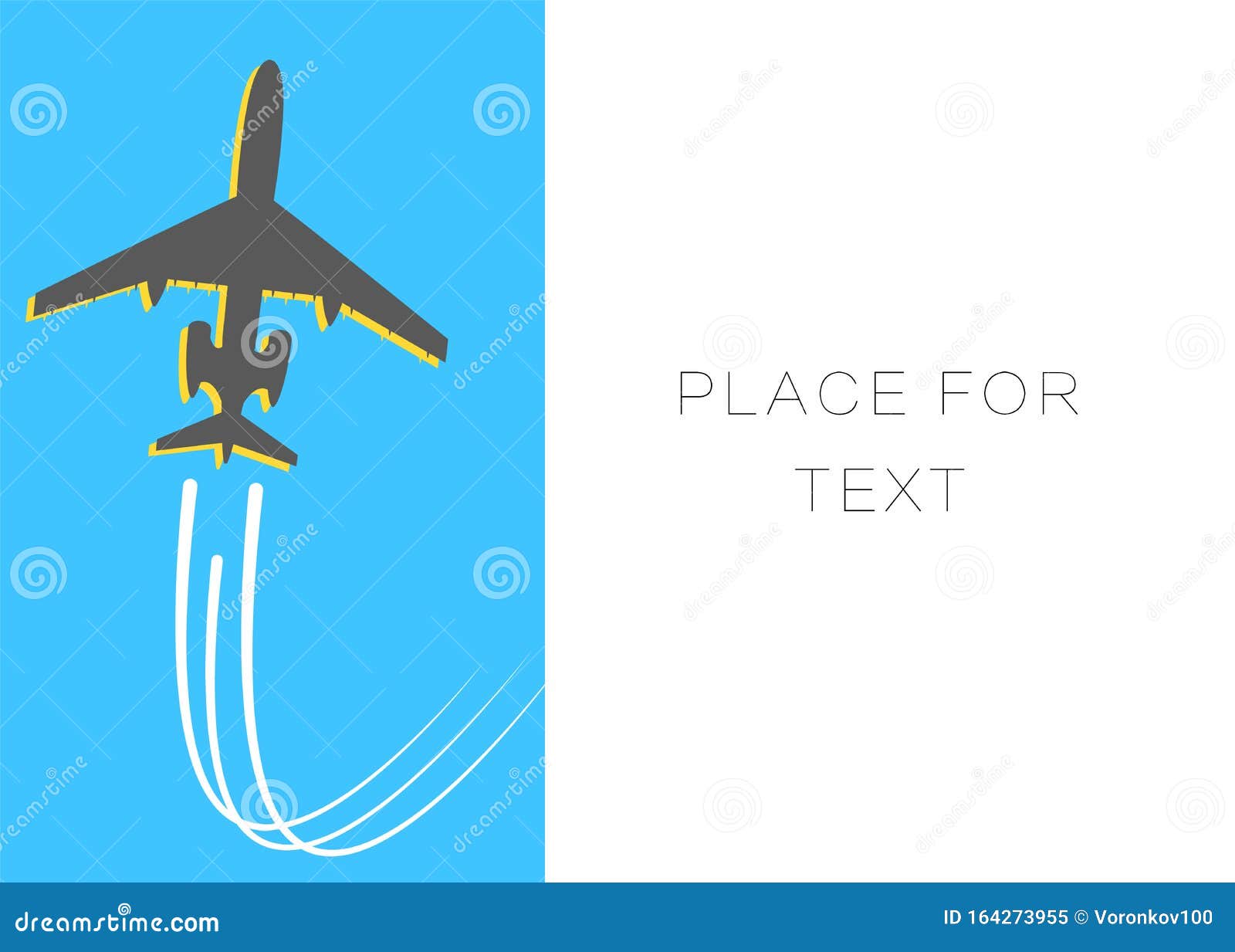 Airplane. Silhouette Taking Off. a Twisting Plane Trail. Vector ...