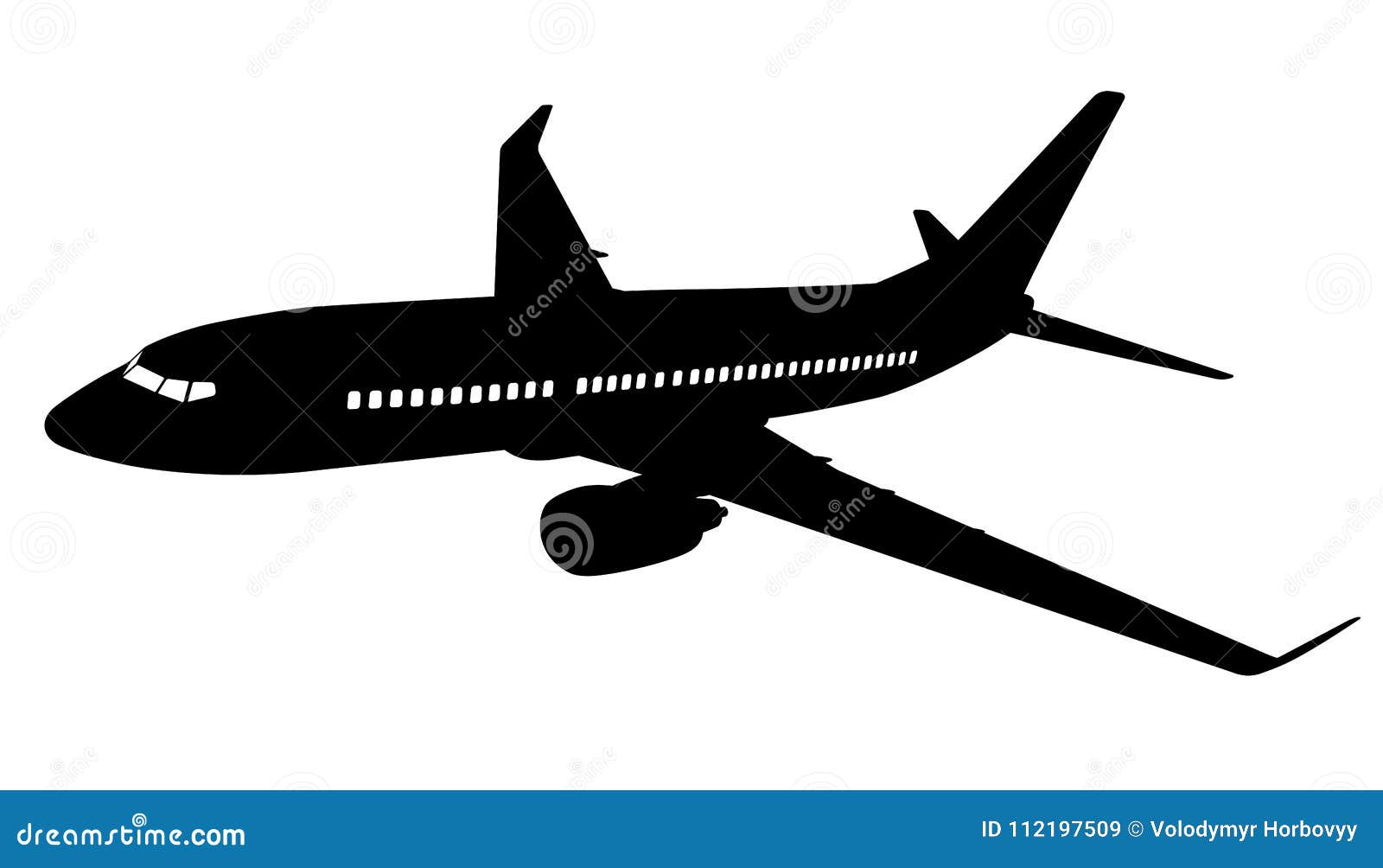 Airliner Silhouette Vector Illustration | CartoonDealer.com #46474054