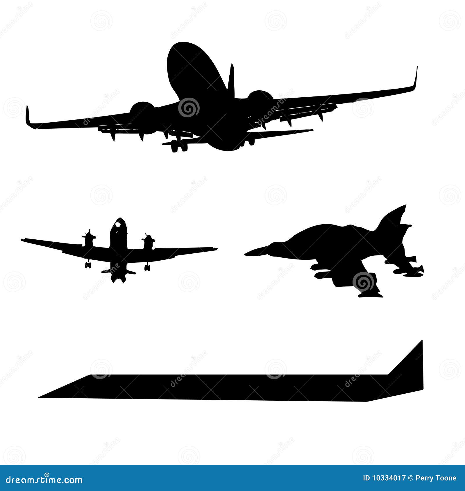 Boeing 707 Silhouettes Cartoon Vector | CartoonDealer.com #8951915