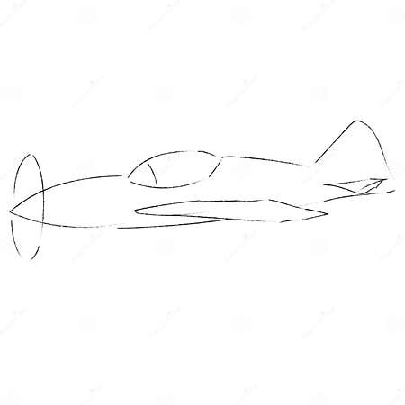 A Hand-drawn Sketch of a Fast Airplane Stock Vector - Illustration of ...