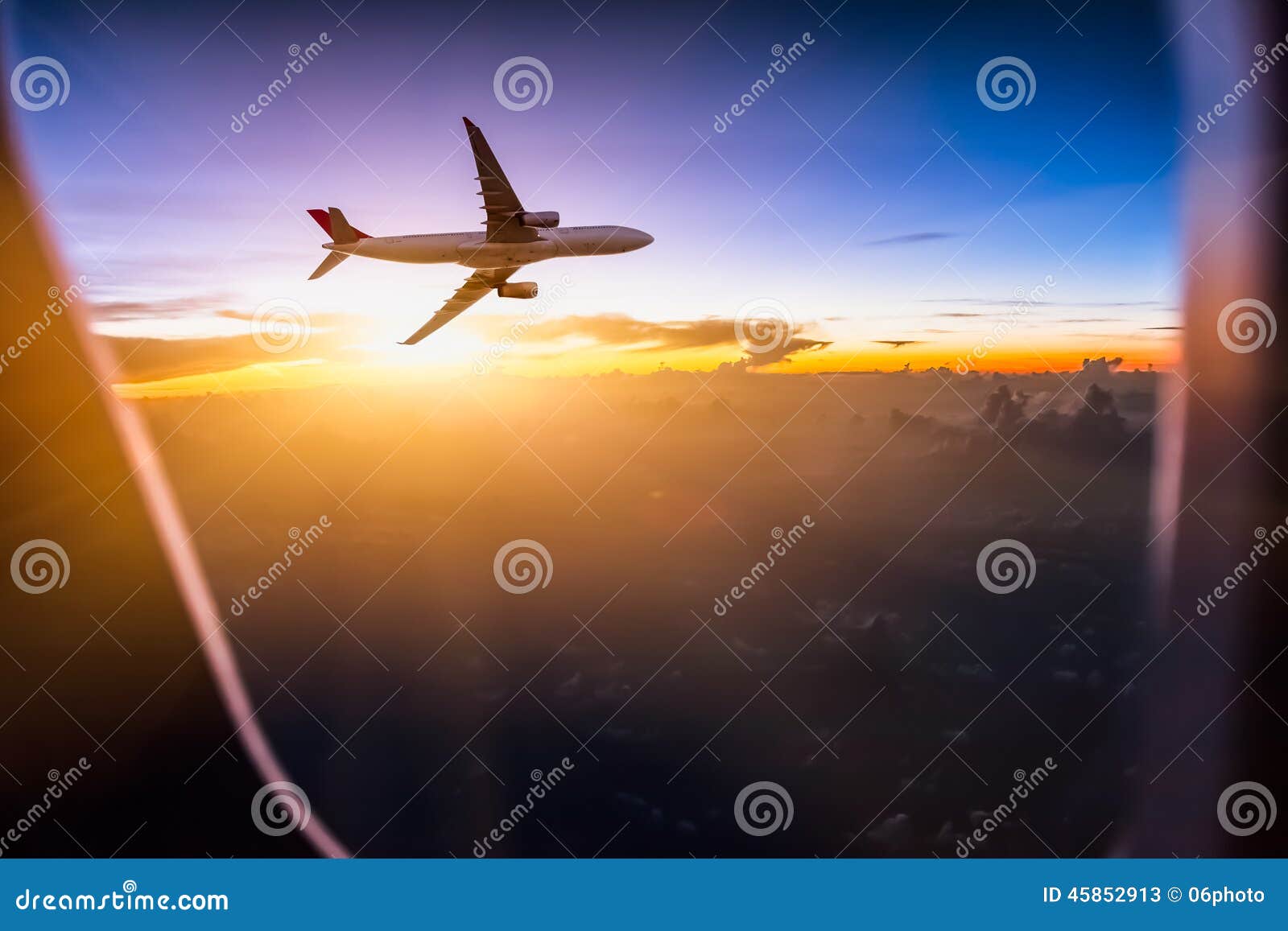 Airplane in the sky stock image. Image of airspeed, high - 45852913