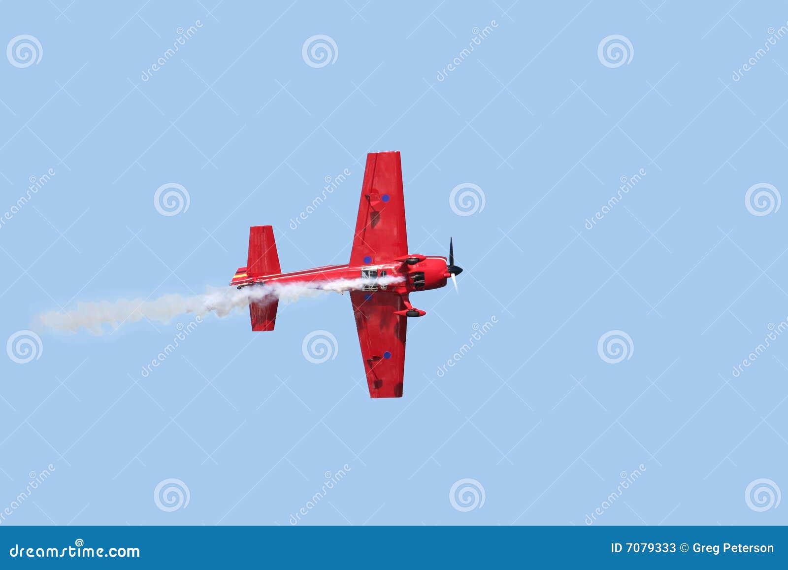 Airplane with smoke stock image. Image of altitude, plane - 7079333