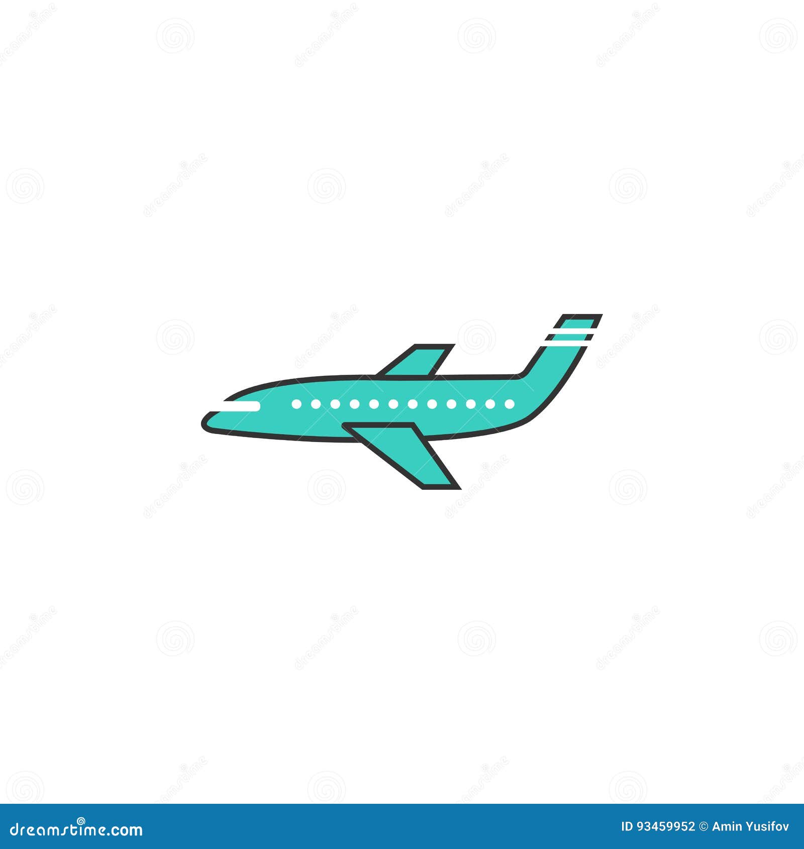Airplane Solid Icon, Navigation and Air Transport Stock Vector ...