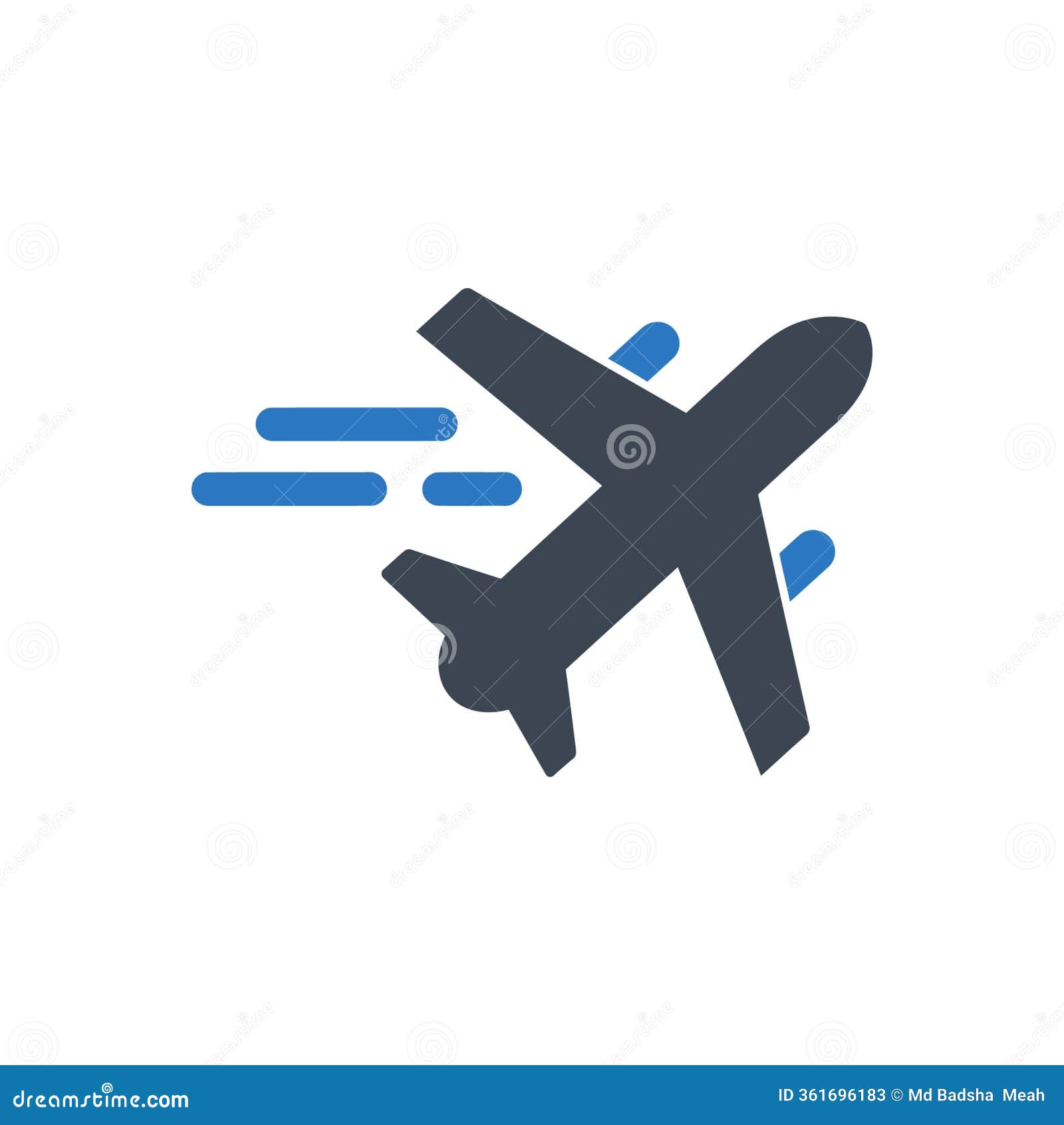 Airplane Speed Icon stock vector. Illustration of transport - 361696183