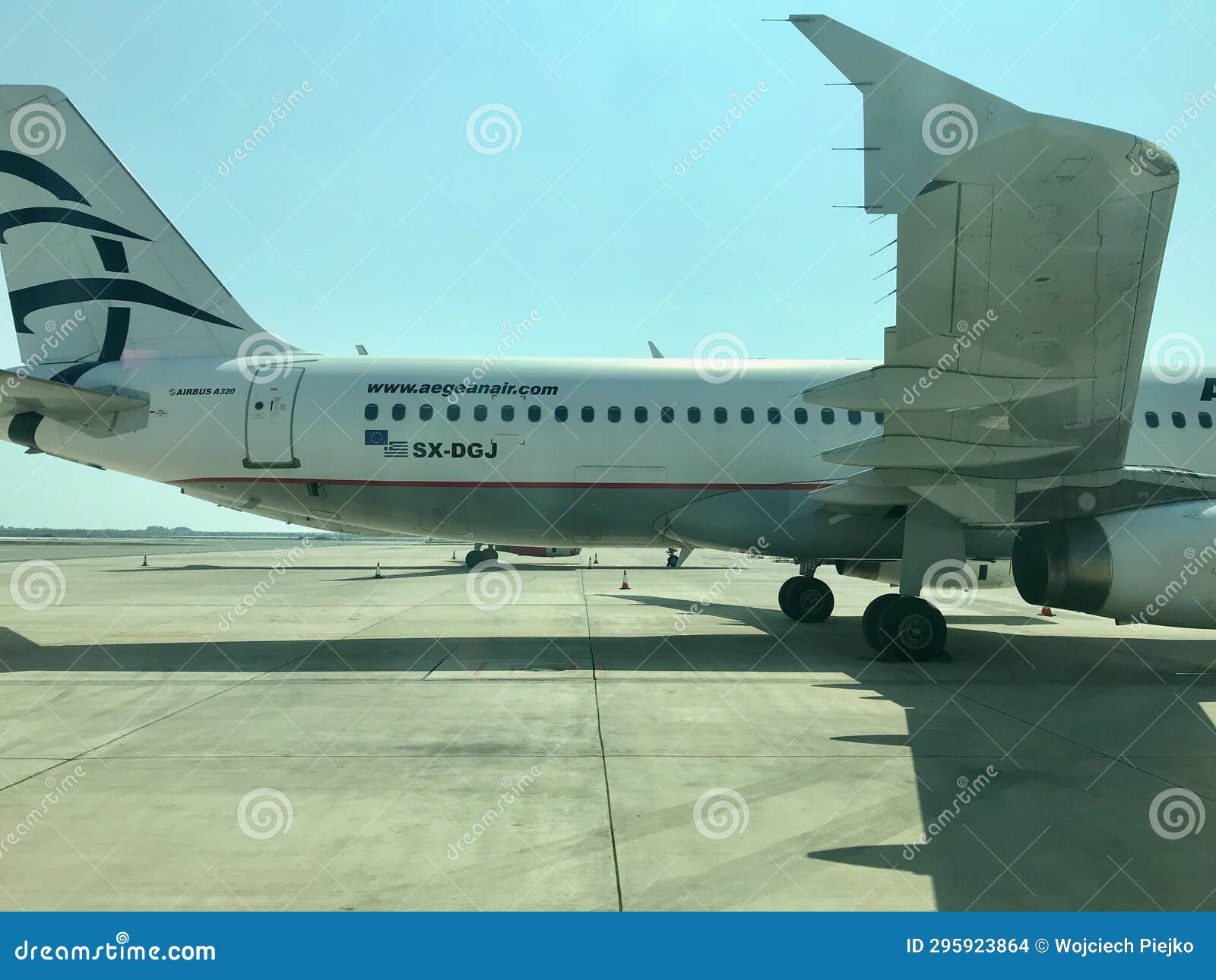Airplane Standing at the Airport Editorial Stock Image - Image of ...
