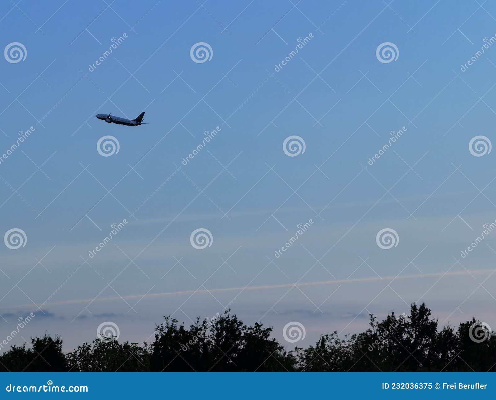 An Airplane on a Steep Slope after Take-off Stock Image - Image of ...
