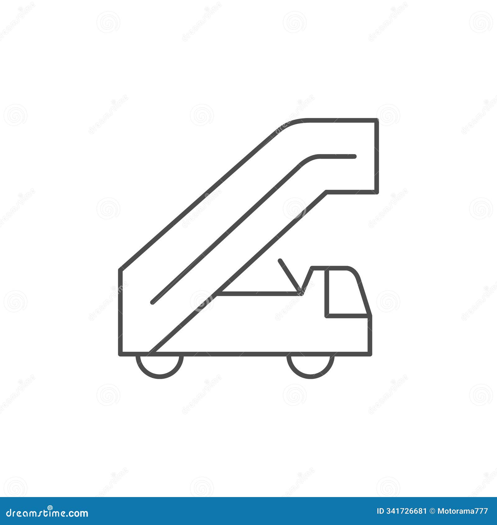 Airplane Steps Line Outline Icon Stock Illustration - Illustration of ...