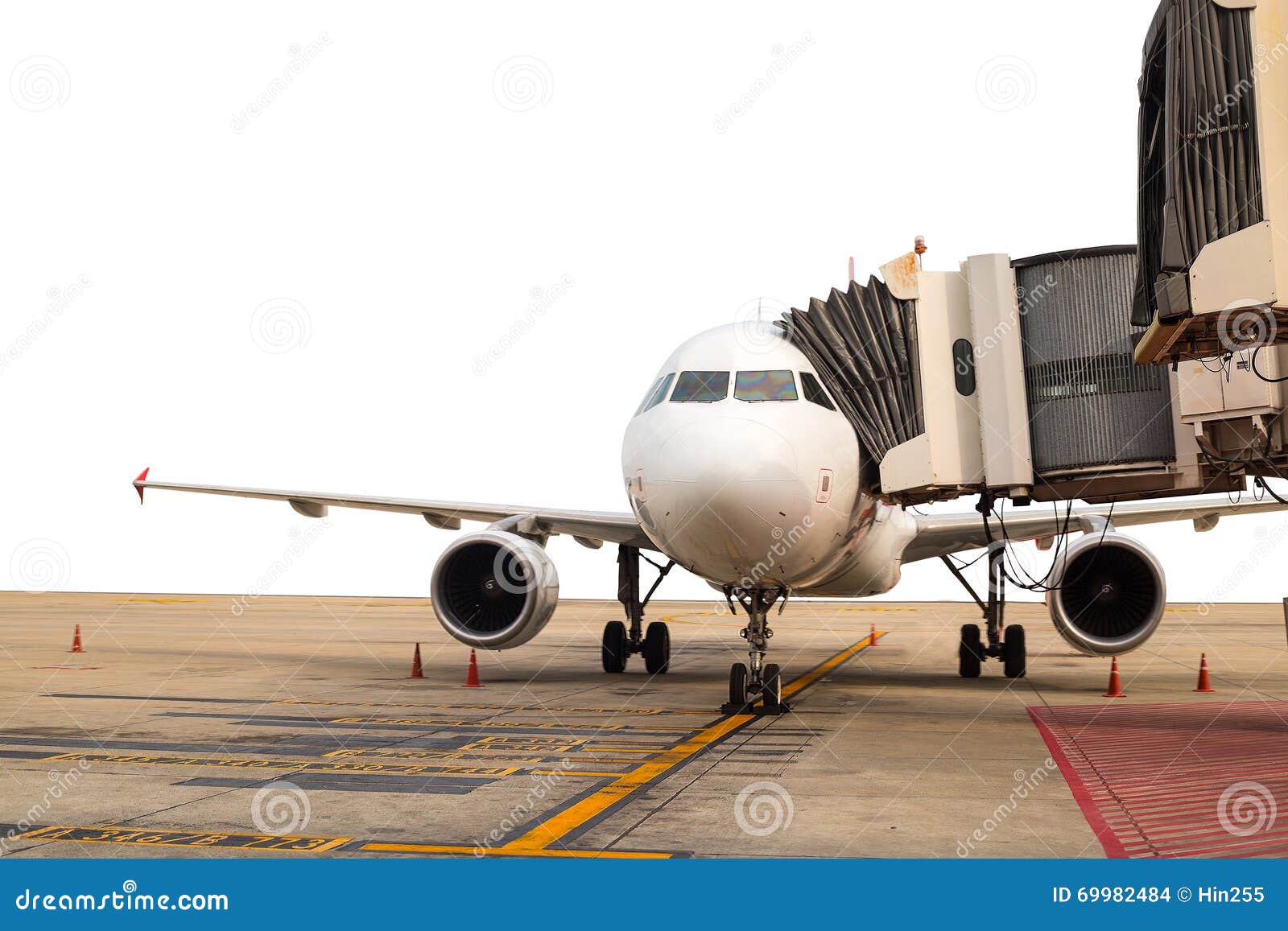 Airplane Stop for Support Service Stock Photo - Image of isolated ...