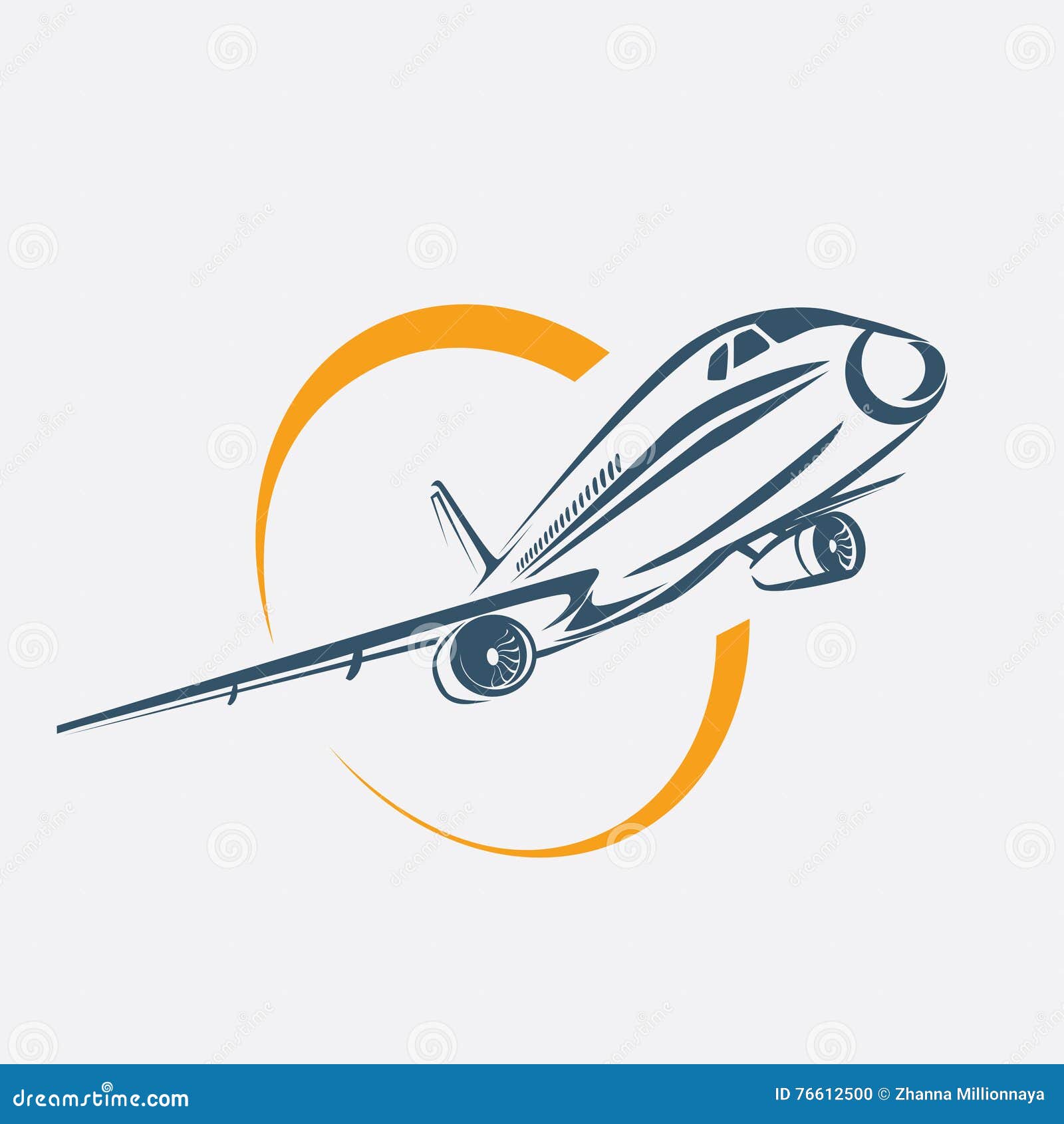 Airplane symbol stock vector. Illustration of airways - 76612500
