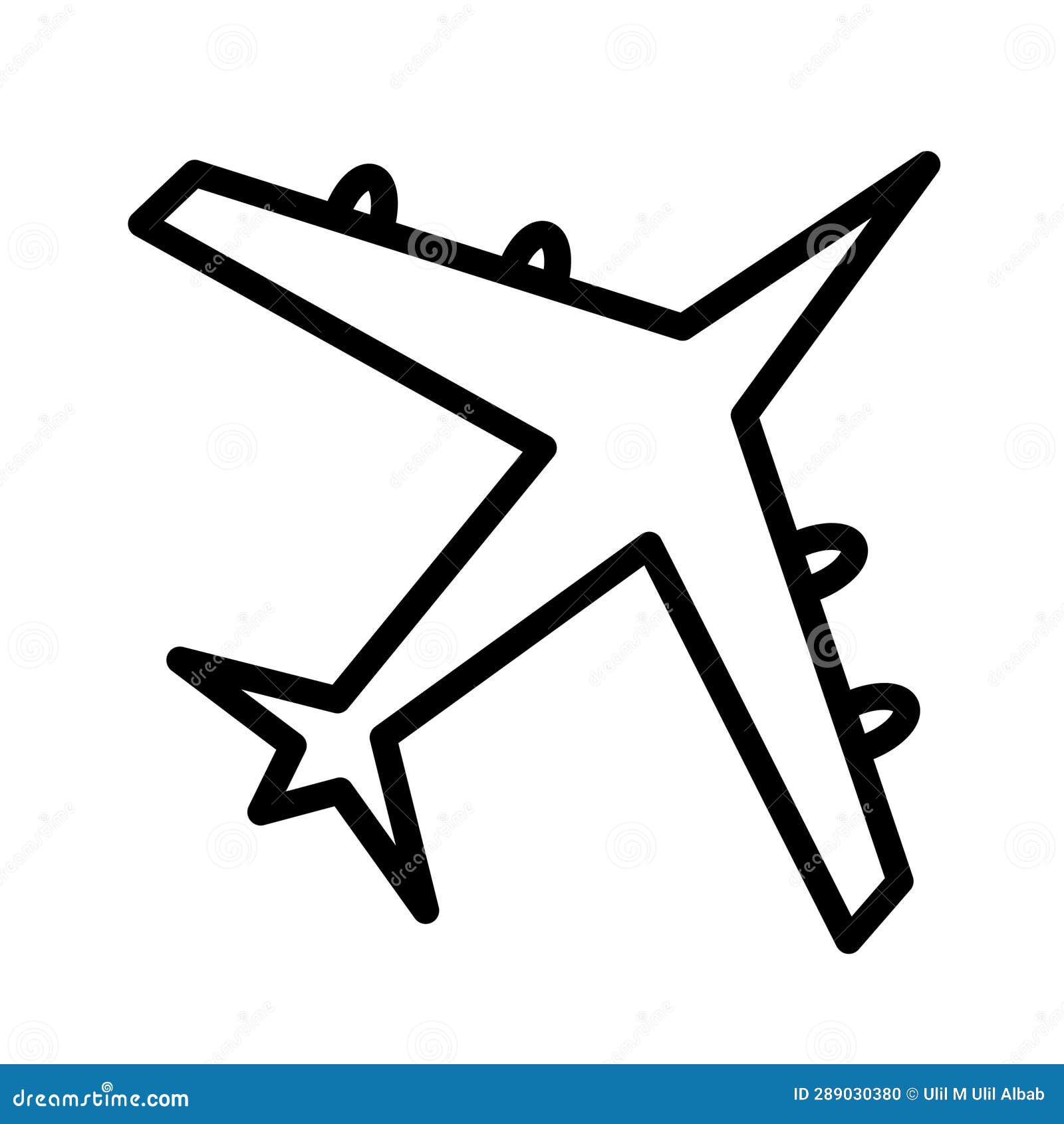 Airplane symbol icon stock vector. Illustration of line - 289030380