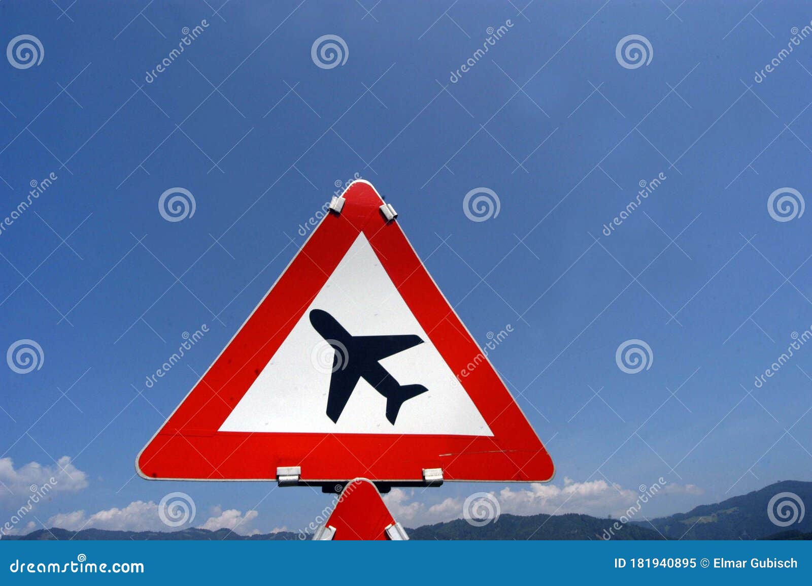 Airplane Symbol, Sign Painted On Asphalt Road Stock Photography ...