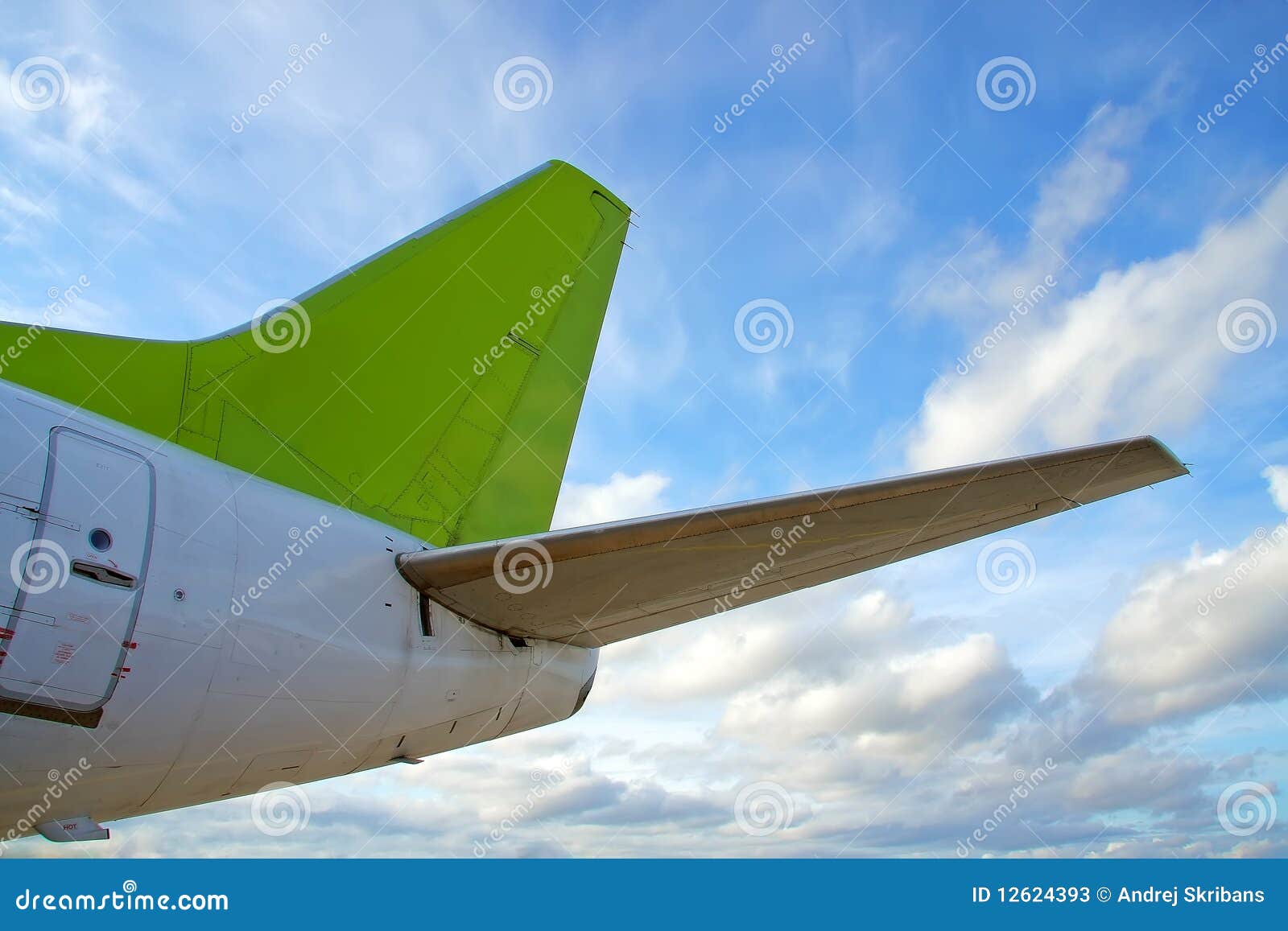 Airplane tail stock image. Image of flying, tail, rear - 12624393