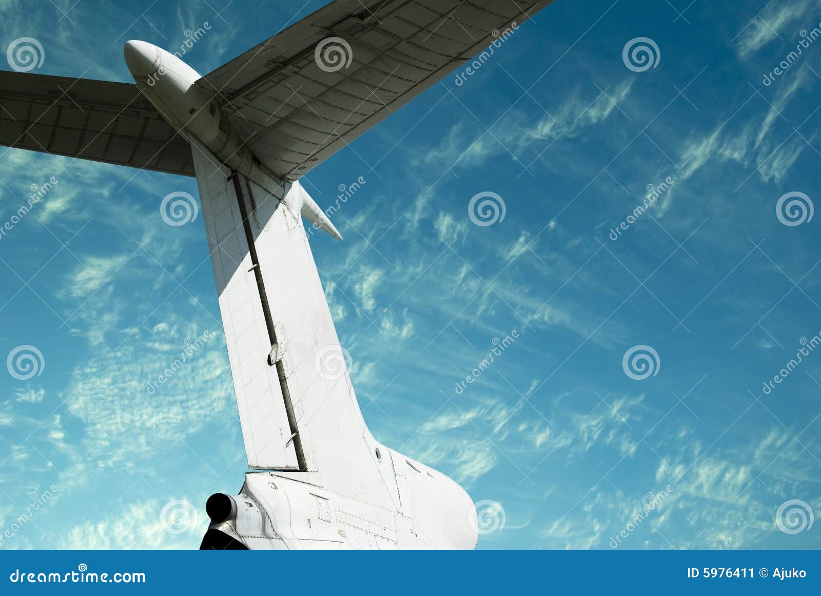 Airplane tail stock image. Image of plane, rudder, tail - 5976411