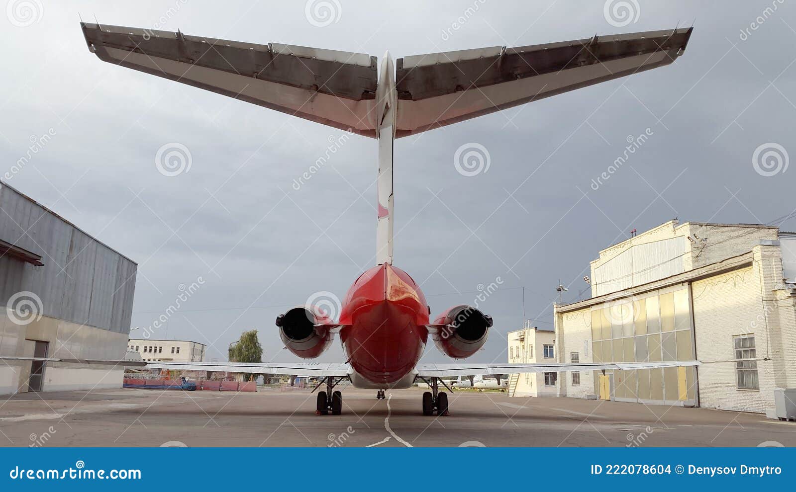 Airplane Tail. the Tail Section of the Aircraft Standing at the ...