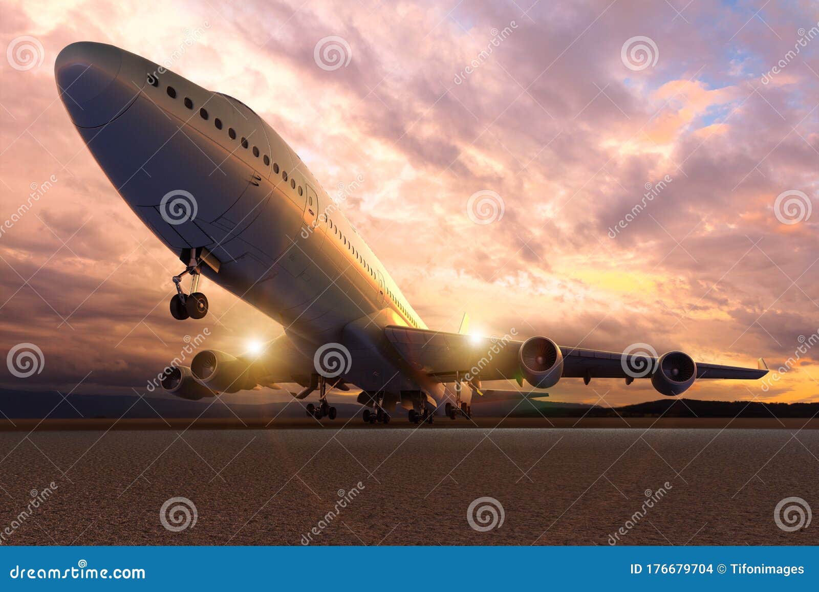 Wide Take-off Paper Airplane Taking Off. Sample For Posters, Business ...