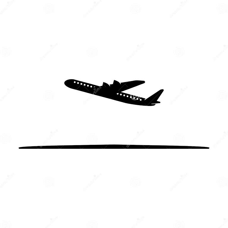 Airplane Take Off Vector stock vector. Illustration of airplane - 197087123