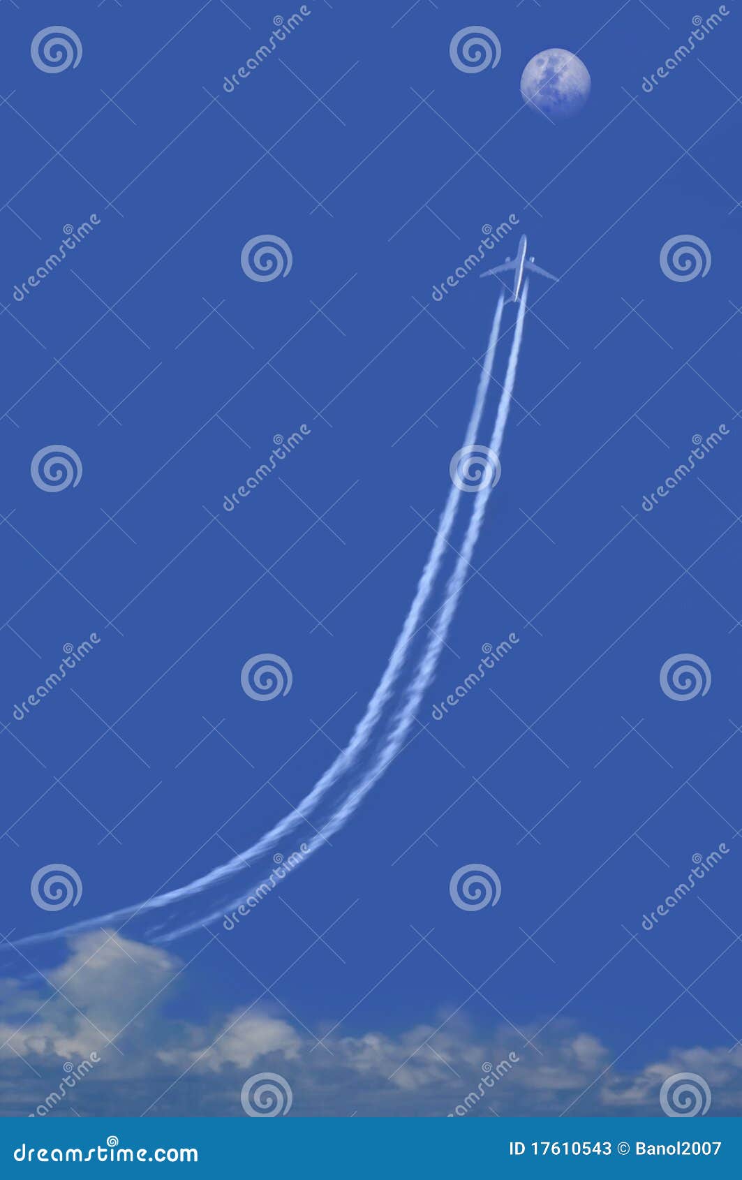 Airplane Take-off. Success. Two in One Stock Image - Image of ...