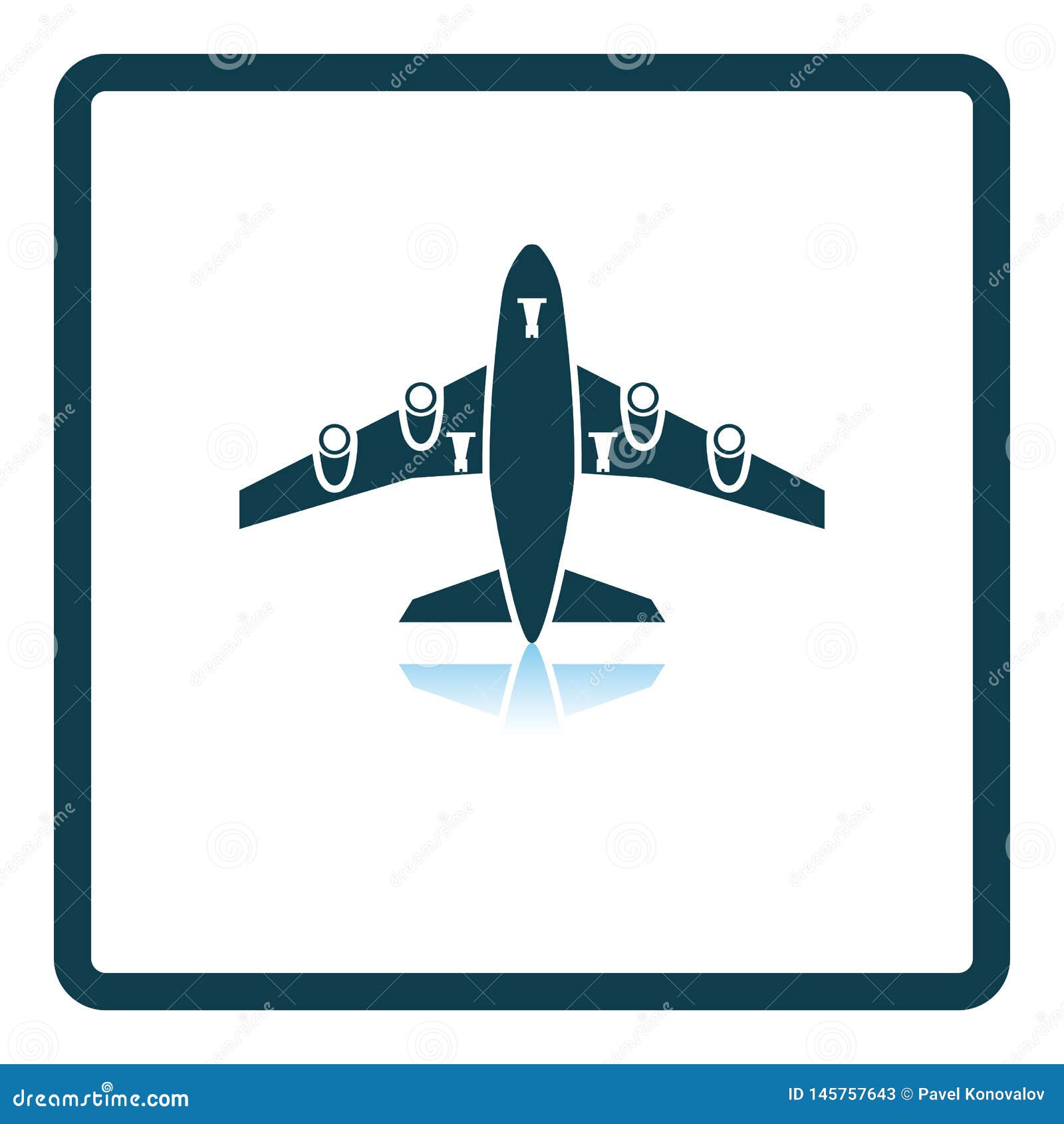 Airplane Takeoff Icon Front View Stock Vector - Illustration of liner ...