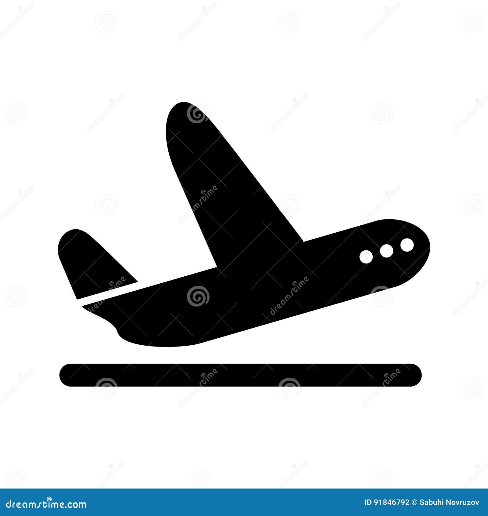 Airplane Takeoff Vector Icon. Style is Graphic Symbol Stock Vector ...