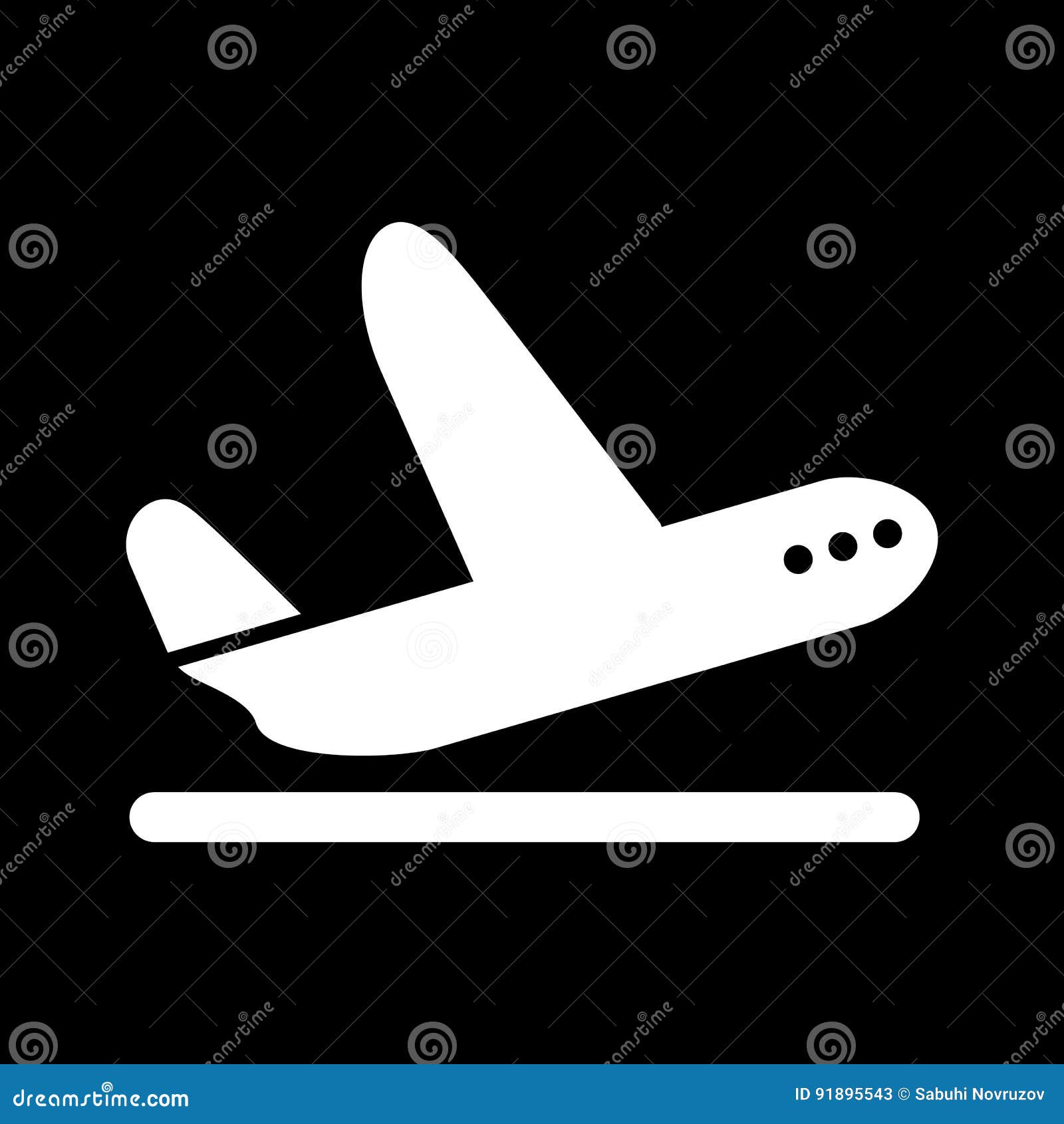 Airplane Takeoff Vector Icon. Style is Graphic Symbol Stock Vector ...