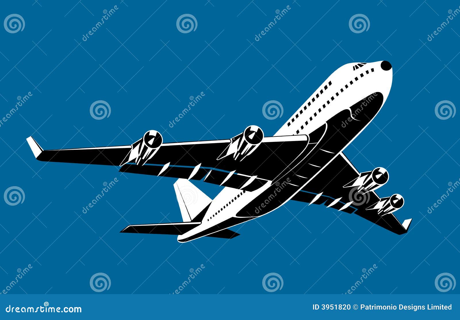 Airplane taking off stock vector. Illustration of land - 3951820