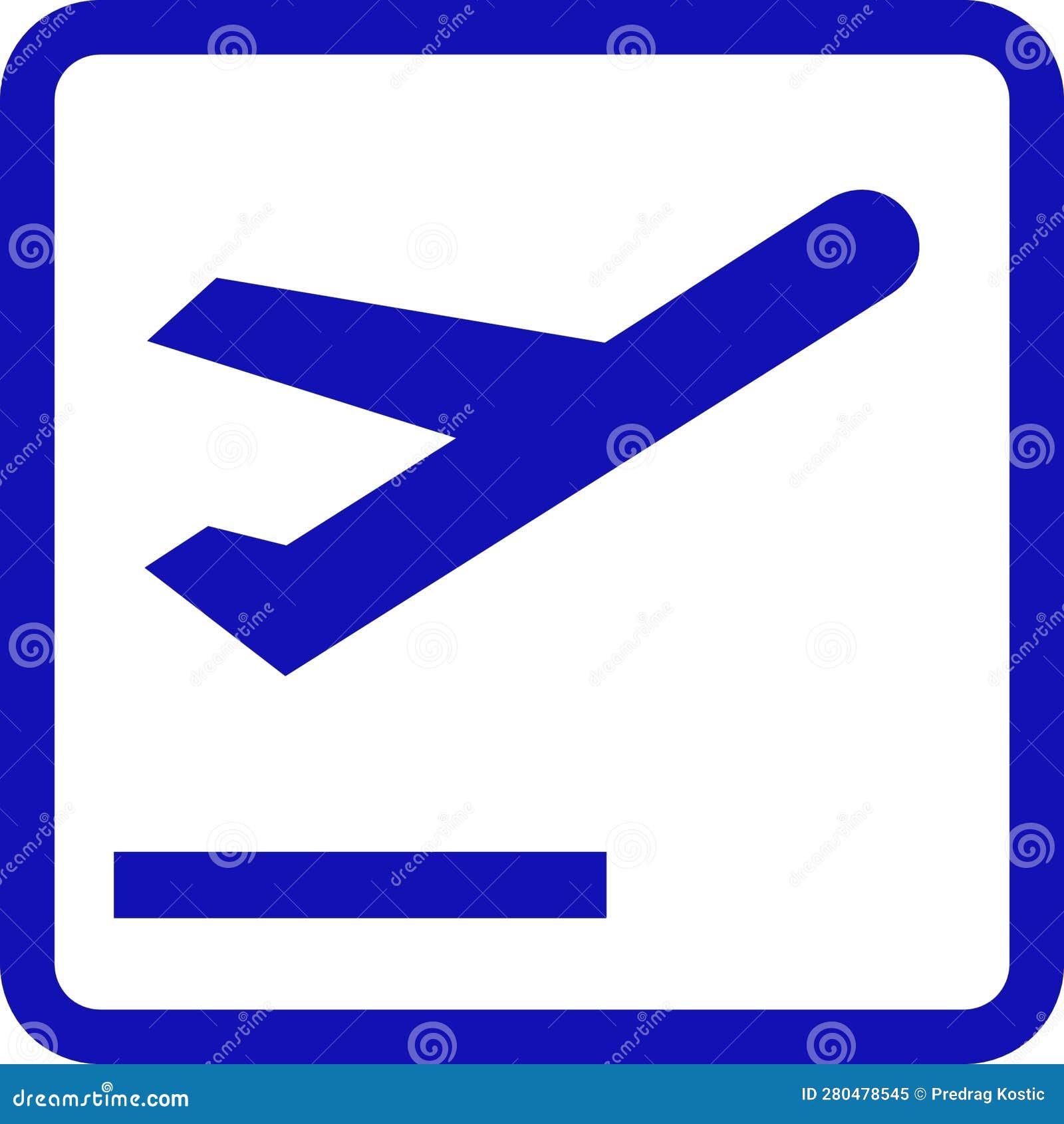 Airplane taking off icon stock illustration. Illustration of number ...