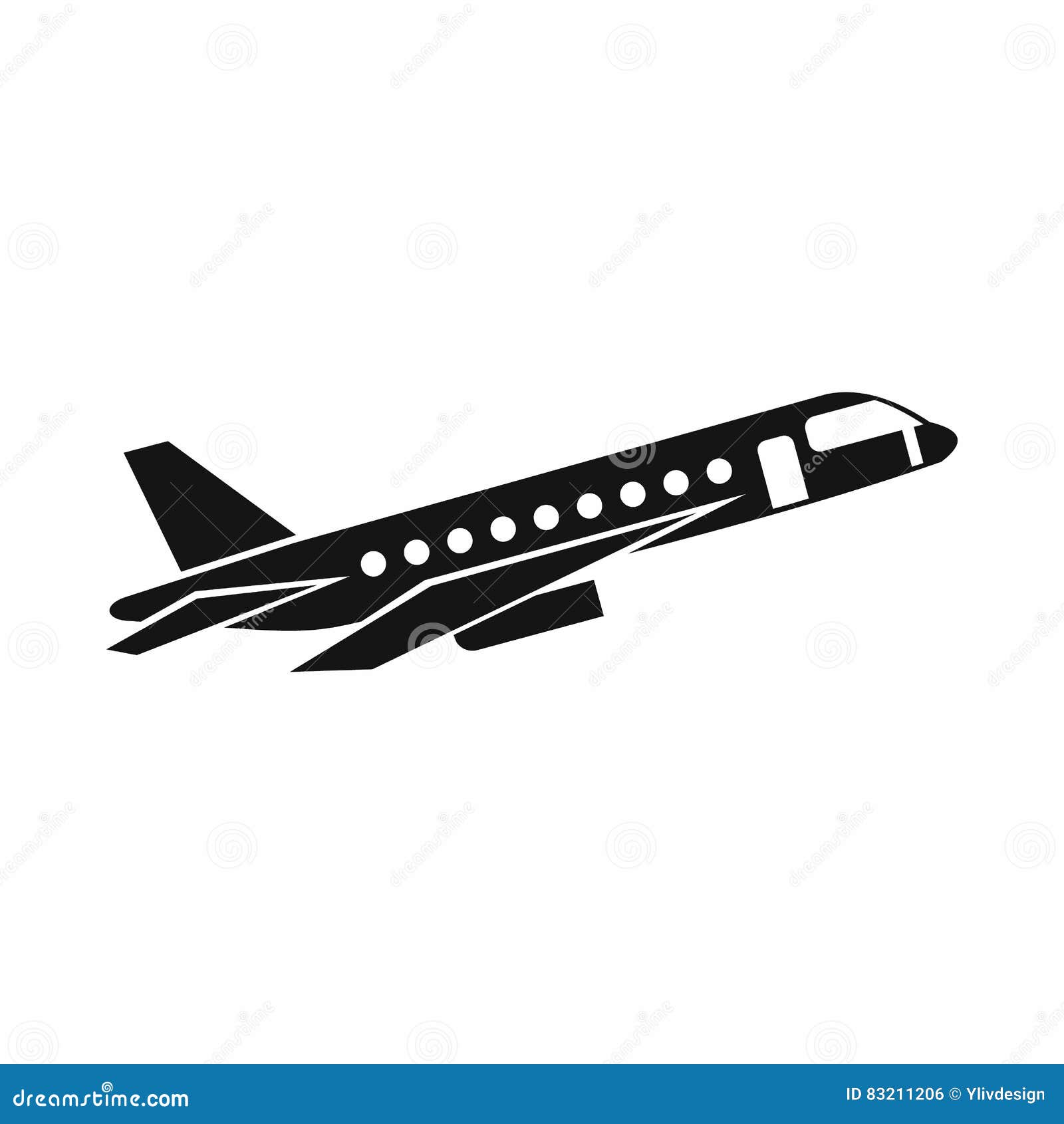 Airplane Taking Off Icon, Simple Style Stock Vector - Illustration of ...