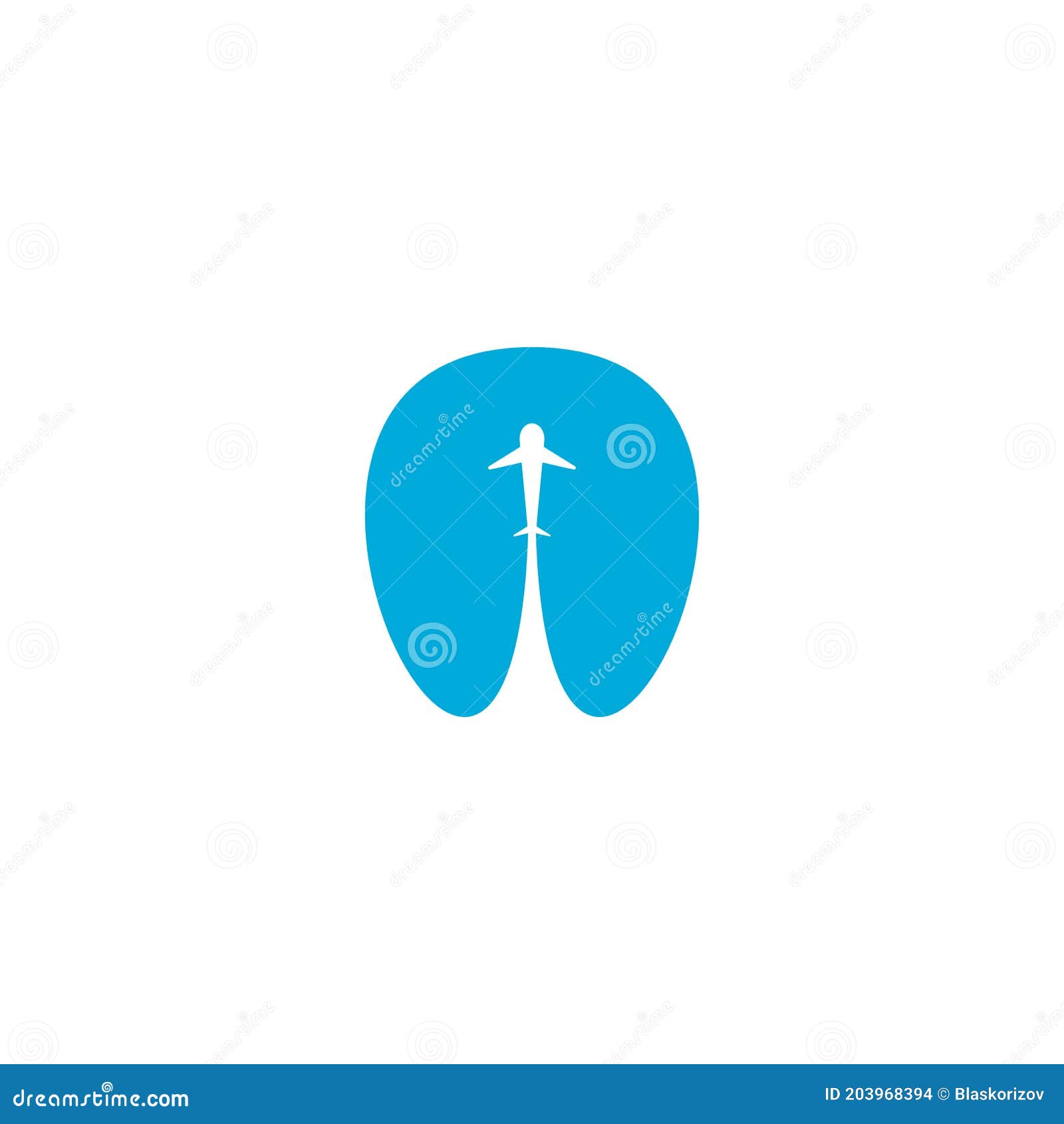 Airplane Taking Off Logo Icon Vector Design Element Stock Vector ...