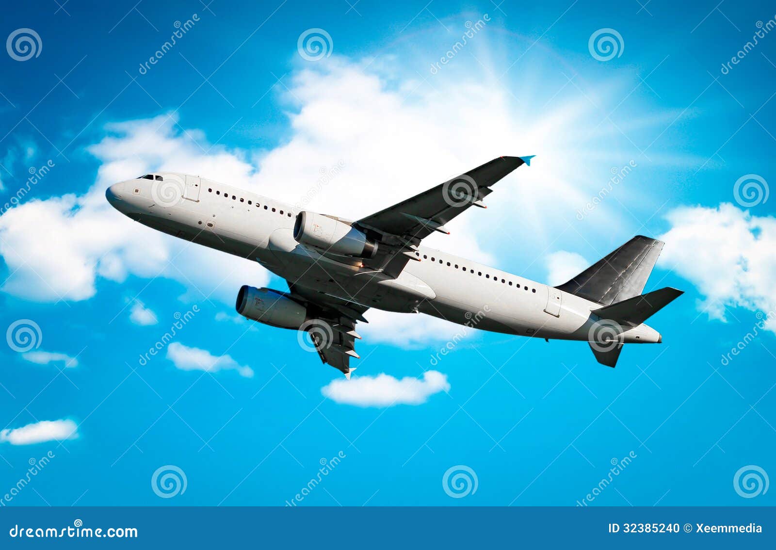Airplane Taking Off stock photo. Image of land, airbus - 32385240