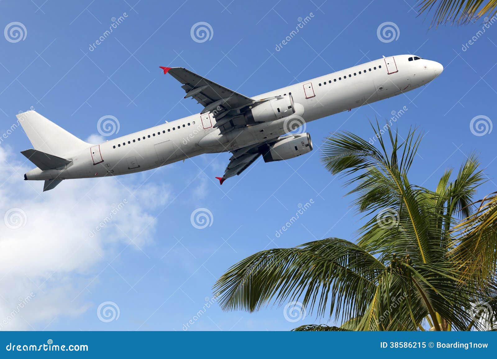 Airplane Taking Off. A Big Passenger Or Cargo Aircraft, Airline Flying ...