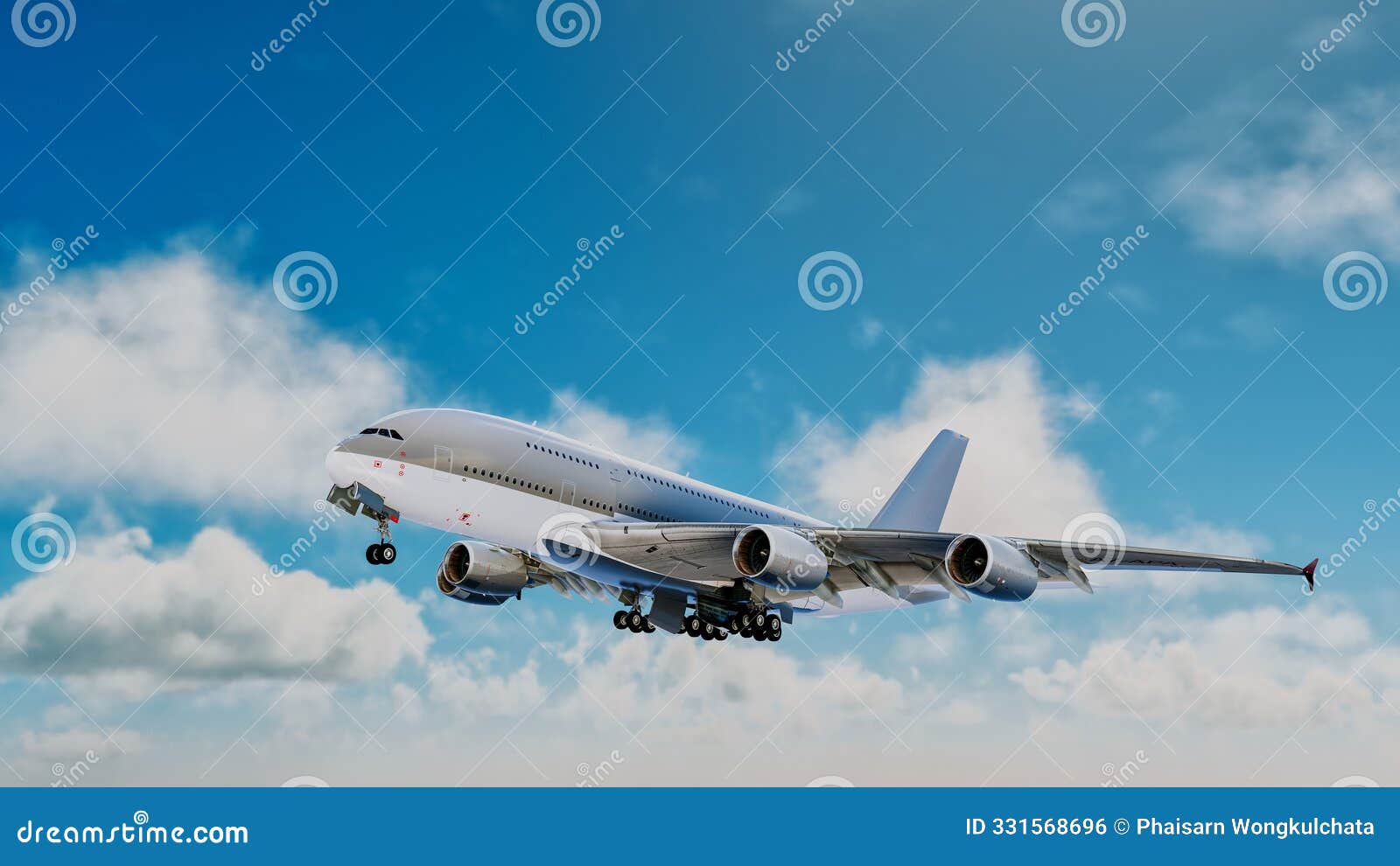 Airplane Taking Off from the Runway.3d, Rendering, Illustration Stock ...