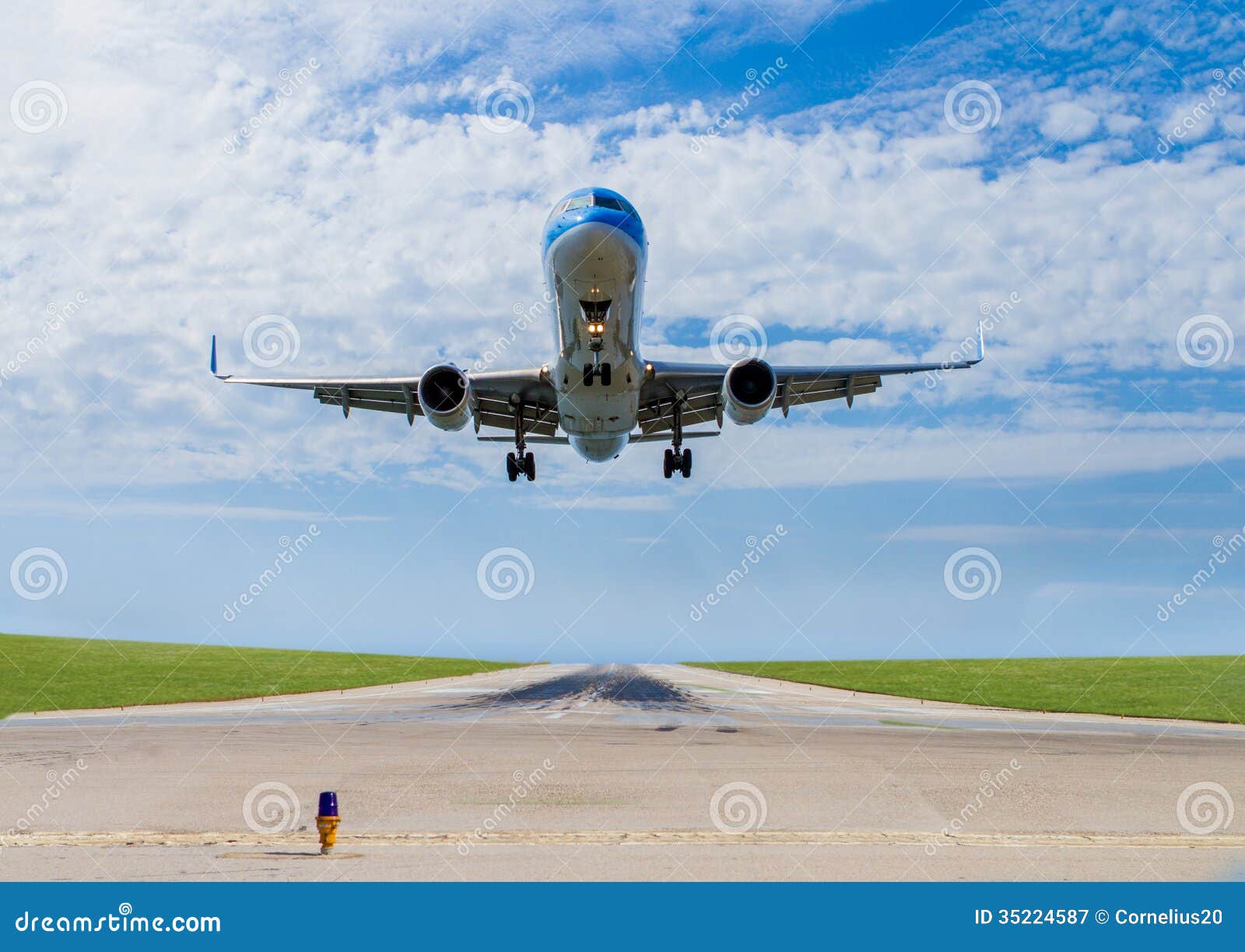 Airplane taking off stock image. Image of jetliner, depart - 35224587