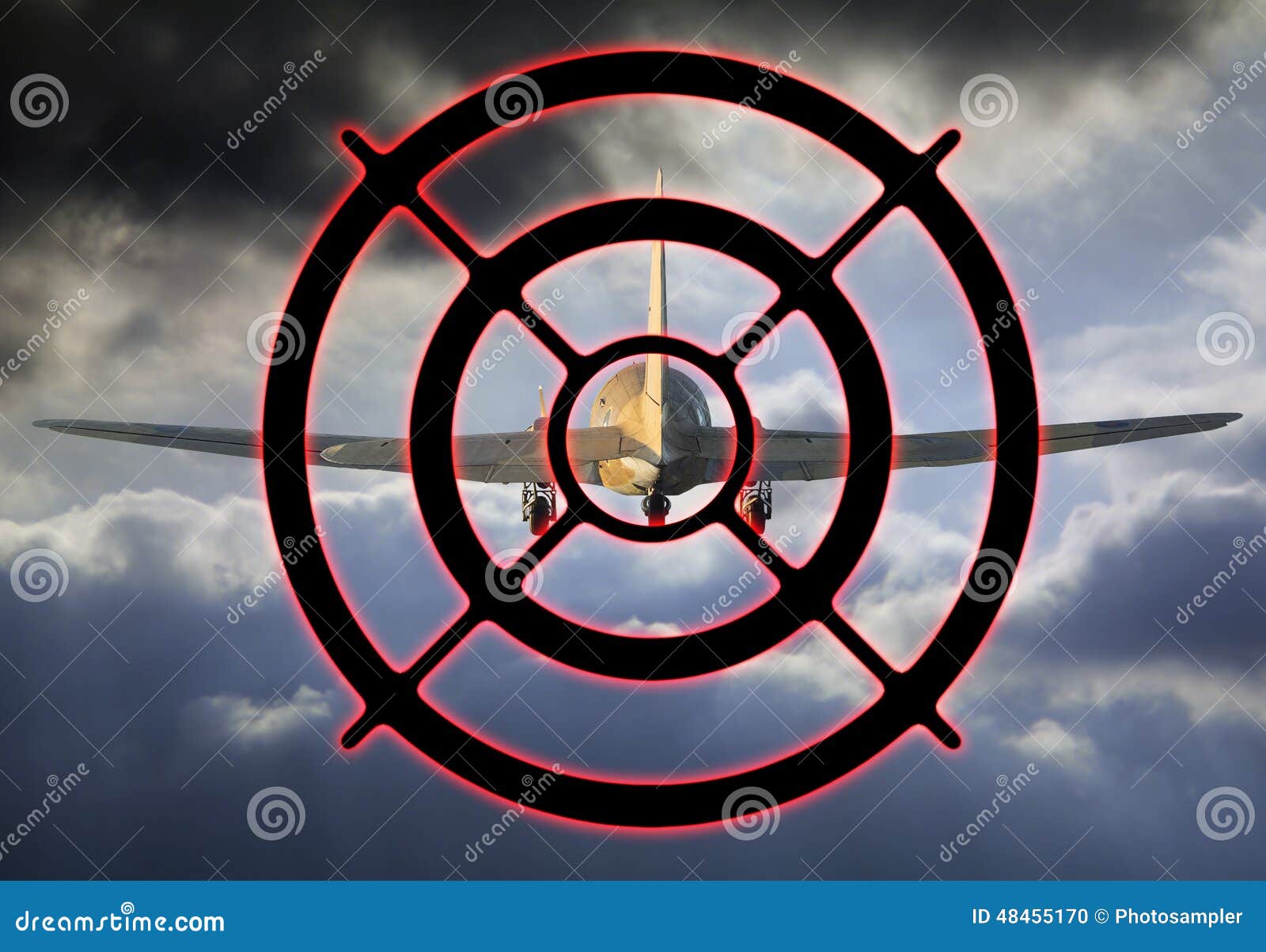 Airplane target stock photo. Image of military, concept - 48455170