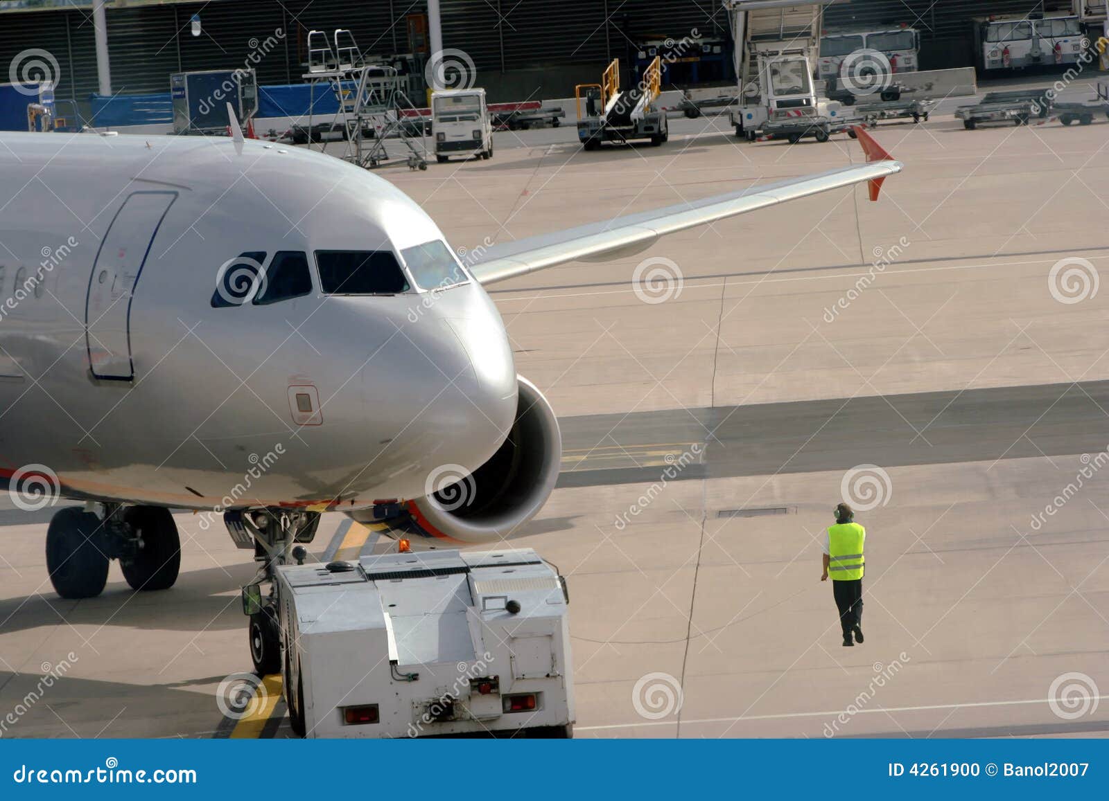 Airplane & Technical Services. Stock Photo - Image of park, mechanic ...